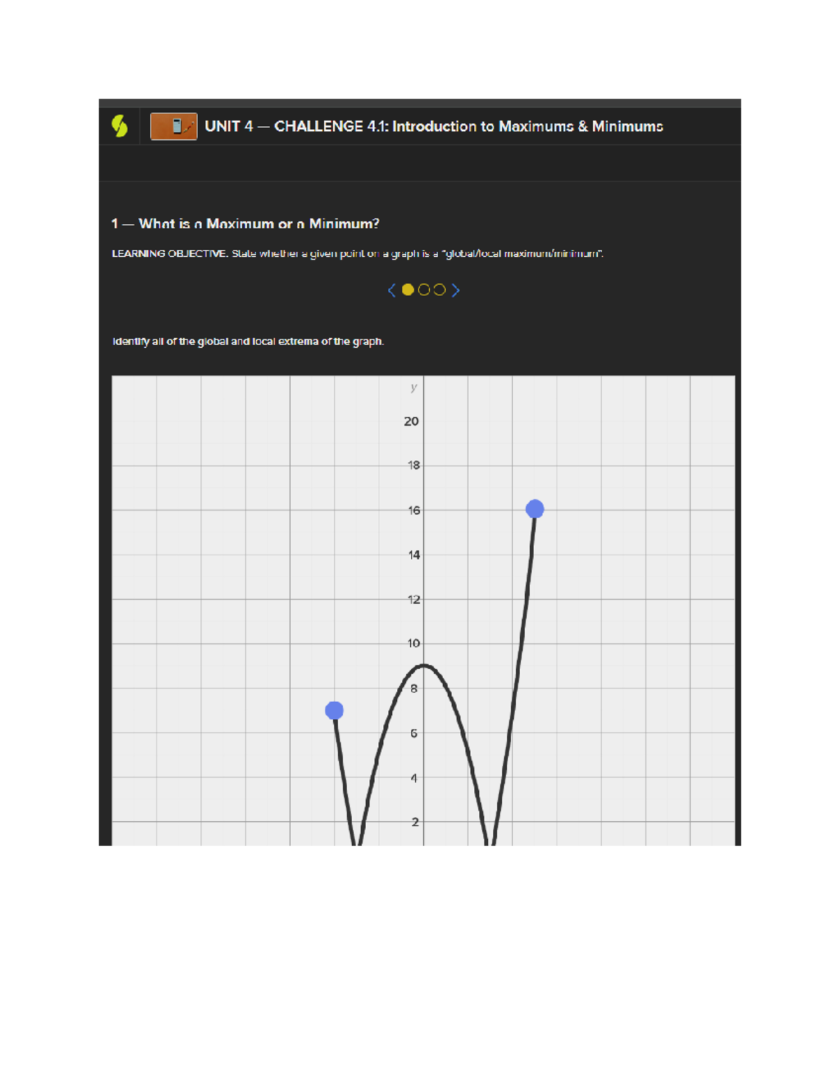Unit 4 Challenge: Introduction to Maxima & Minima in Functions - Studocu