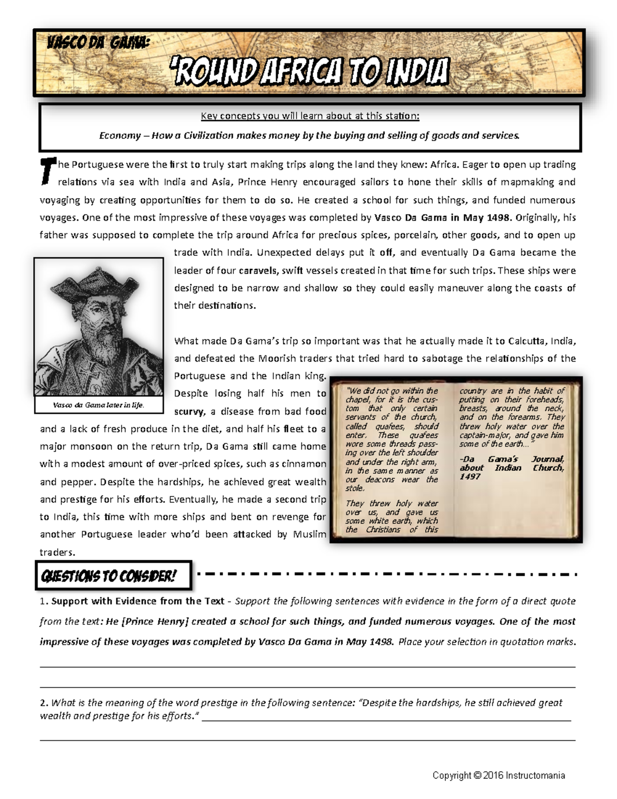 Explorers Reading - 2304 Math Homework on Historical Voyages - Studocu