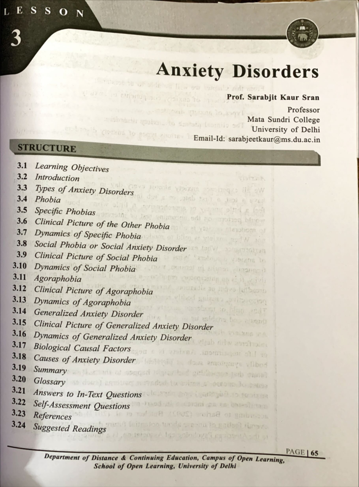 Understanding Anxiety Disorders: A Comprehensive Overview (Course Code ...