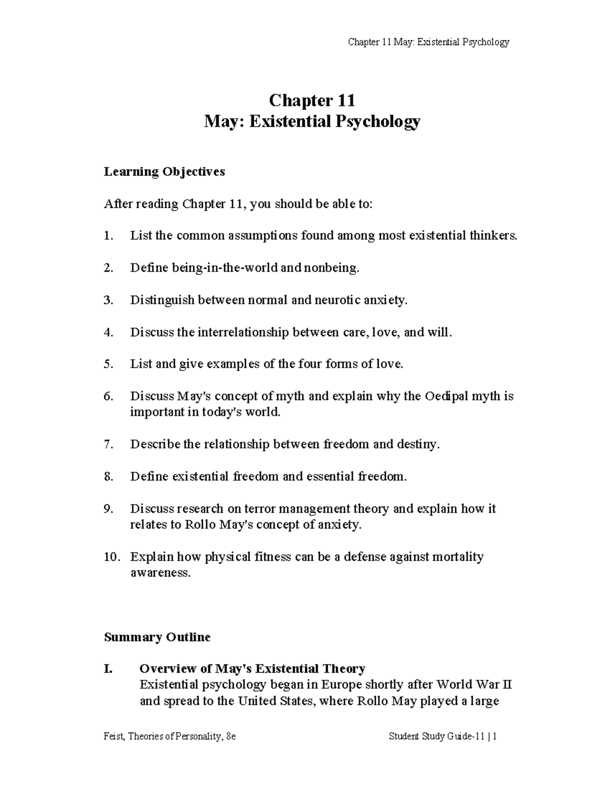 Chapter 11: Rollo May's Existential Psychology Overview and Insights ...