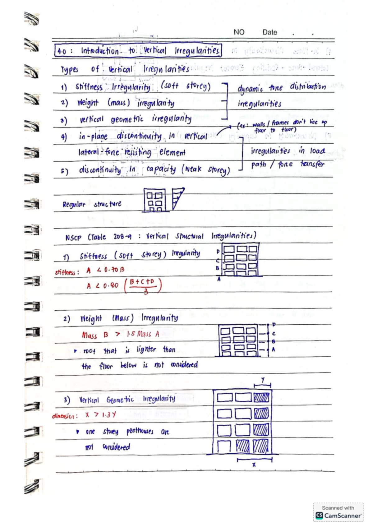 Vertical Irregularities in Structures: Types & Analysis (Course Code: NO Date - Studocu