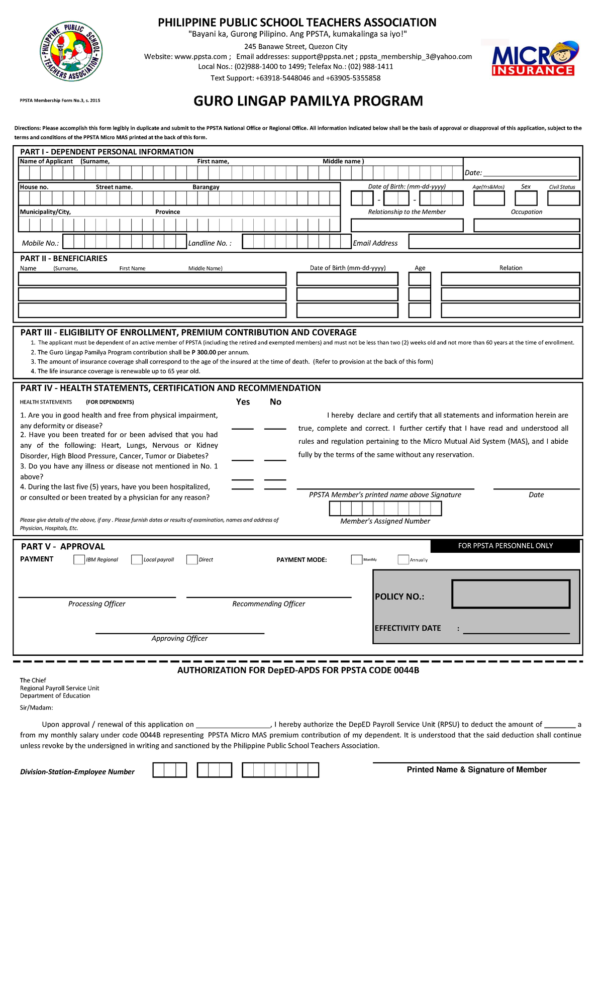 GLPP Form - Guro Lingap Pamilya Program Enrollment Guidelines - Studocu