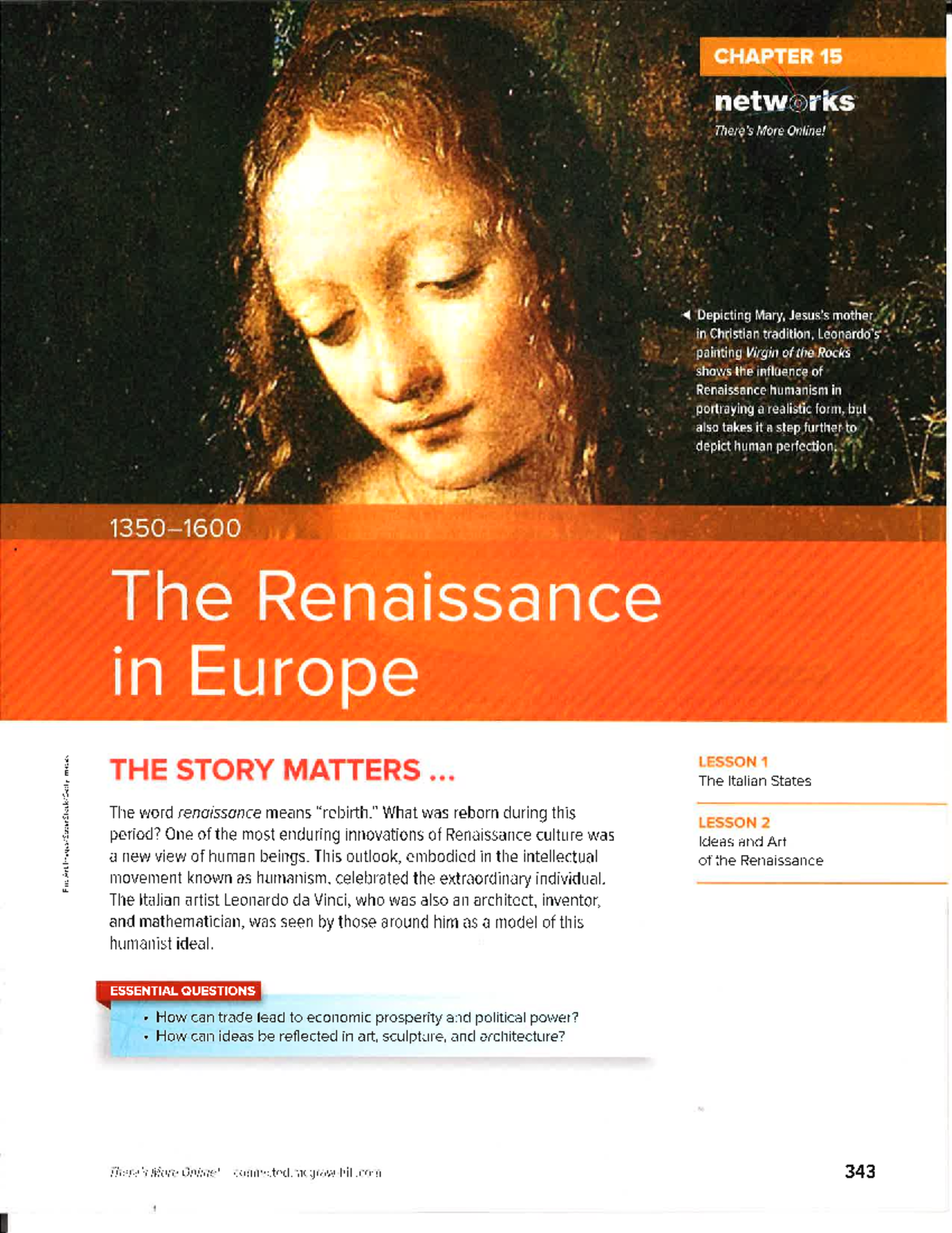 CHAPTER 15: The Renaissance in Europe - Humanism and Artistic ...