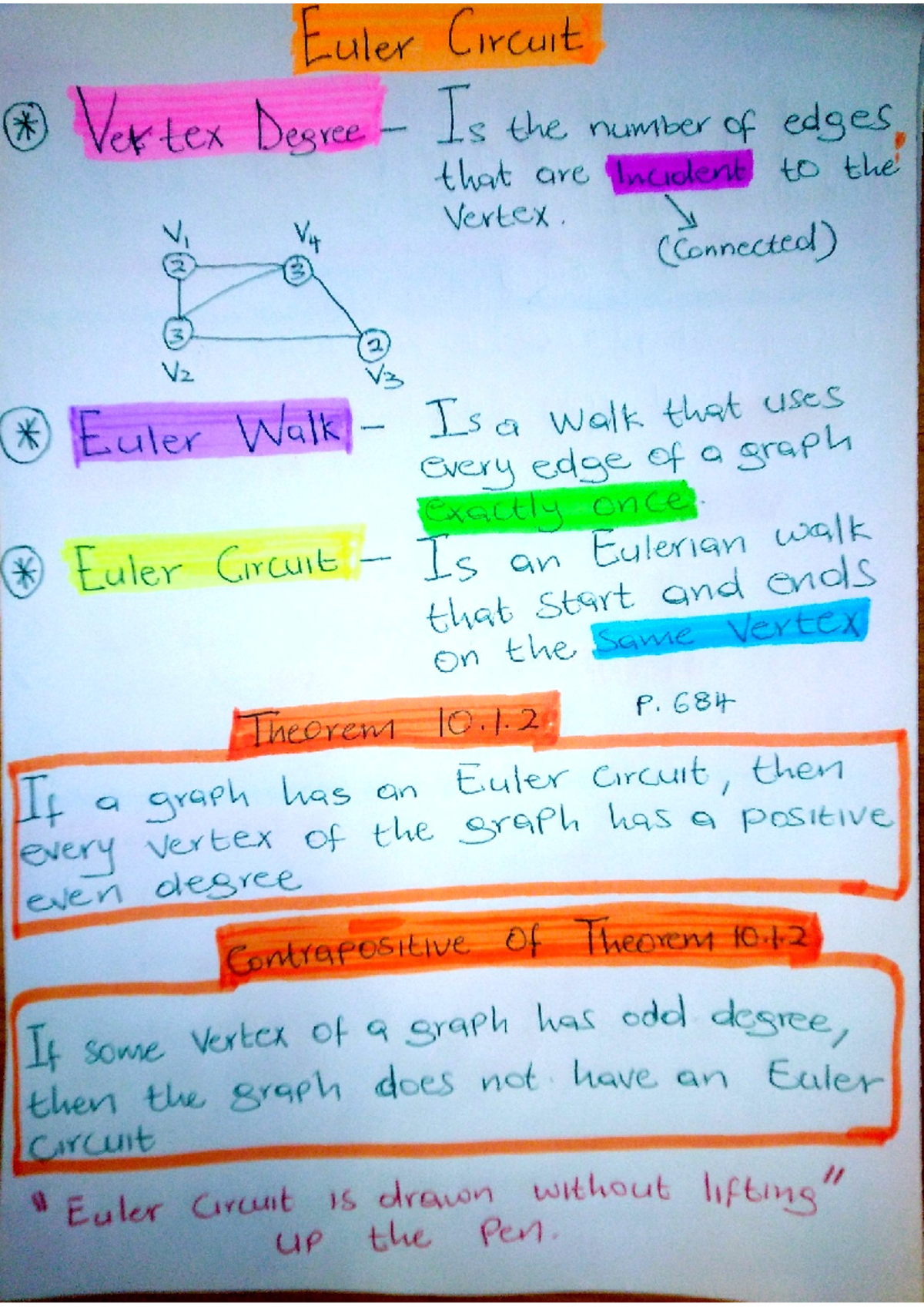 Week 9 L2 - Euler Circuits and Graph Matrices Notes - Studocu