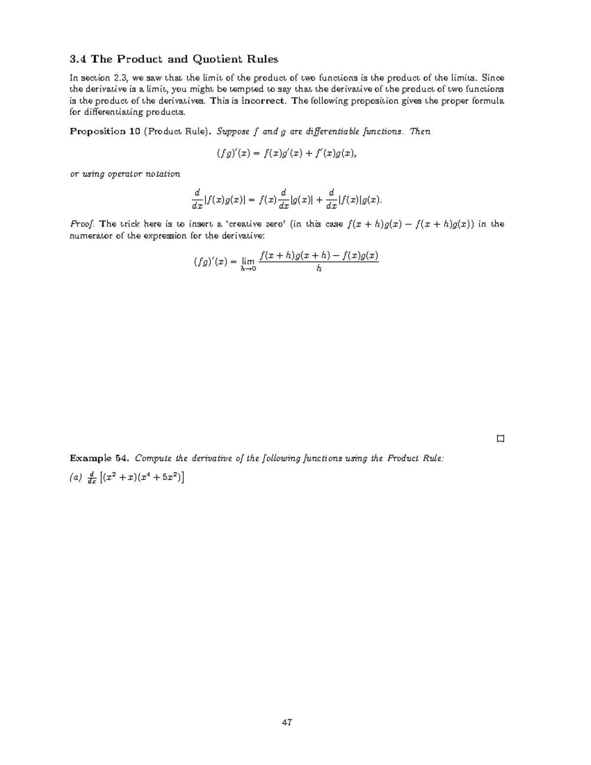 Calculus 101: Product and Quotient Rules in Differentiation - Studocu