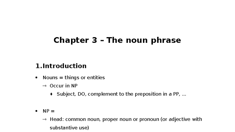 Chapter 3 - The Noun Phrase: Understanding Count and Uncount Nouns ...