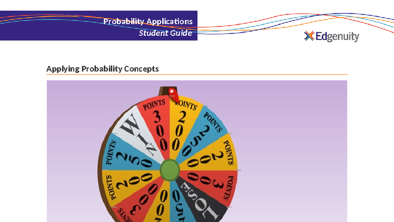 Performance Task: Applying Probability Concepts (Course Code: PBC101 ...