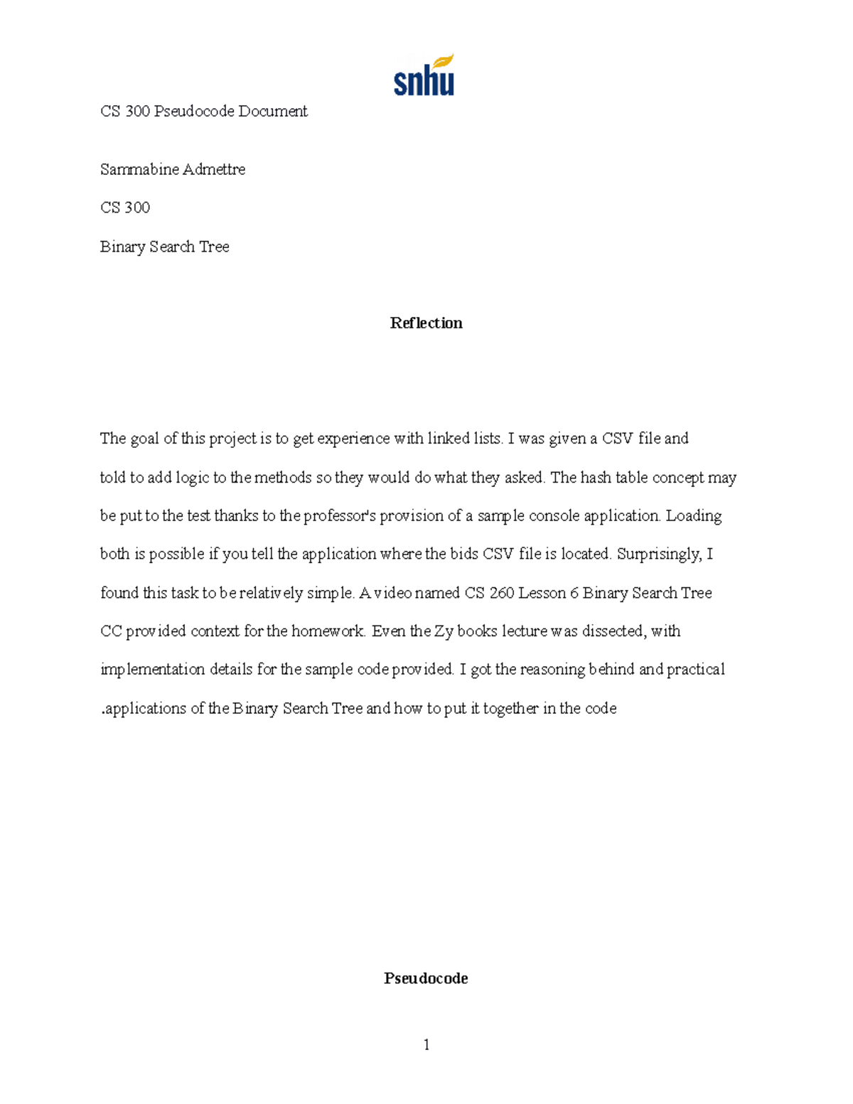 Cs 300 Module 4 Pseudocode Document Cs 300 Pseudocode Document