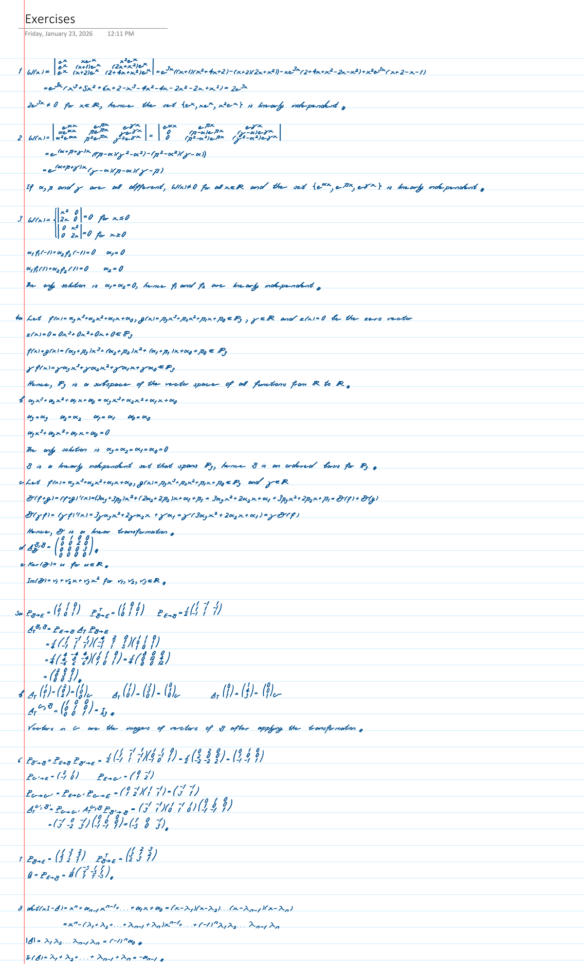 MA222 Week 2 Problem Set: Linear Independence Exercises - Studocu