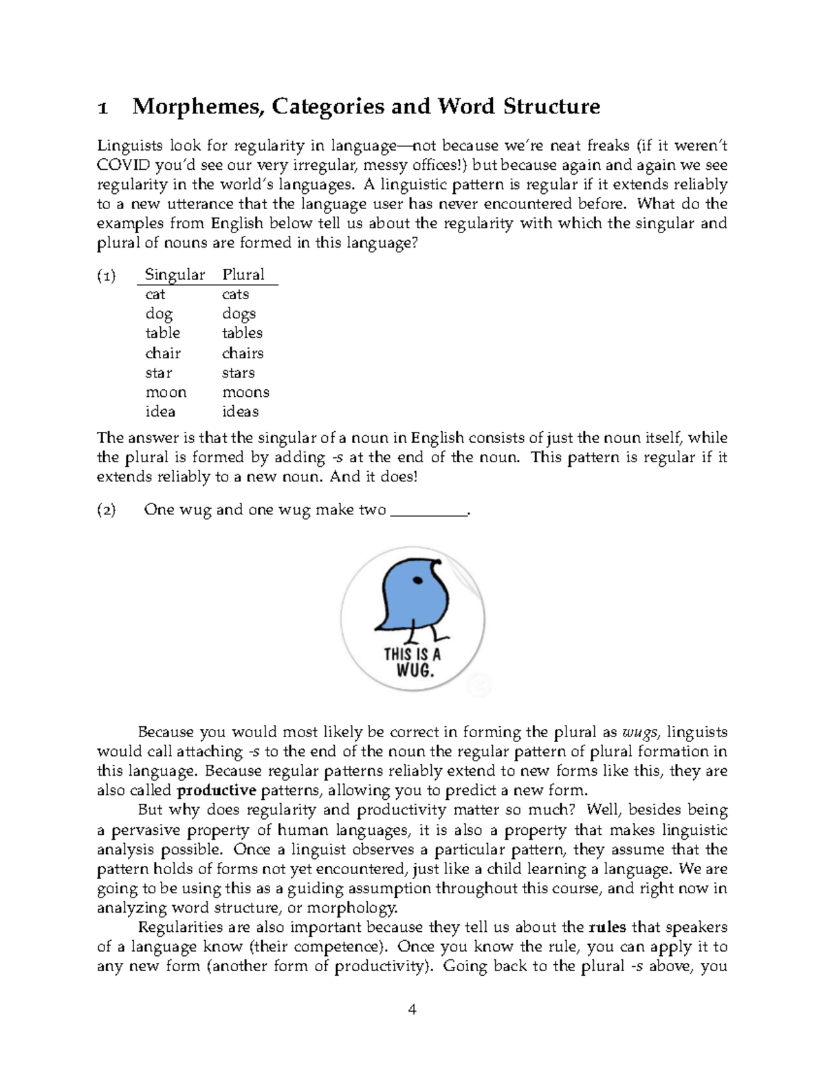 Moulton 2021: Chapter 1 - Morphemes, Categories, and Word Structure ...