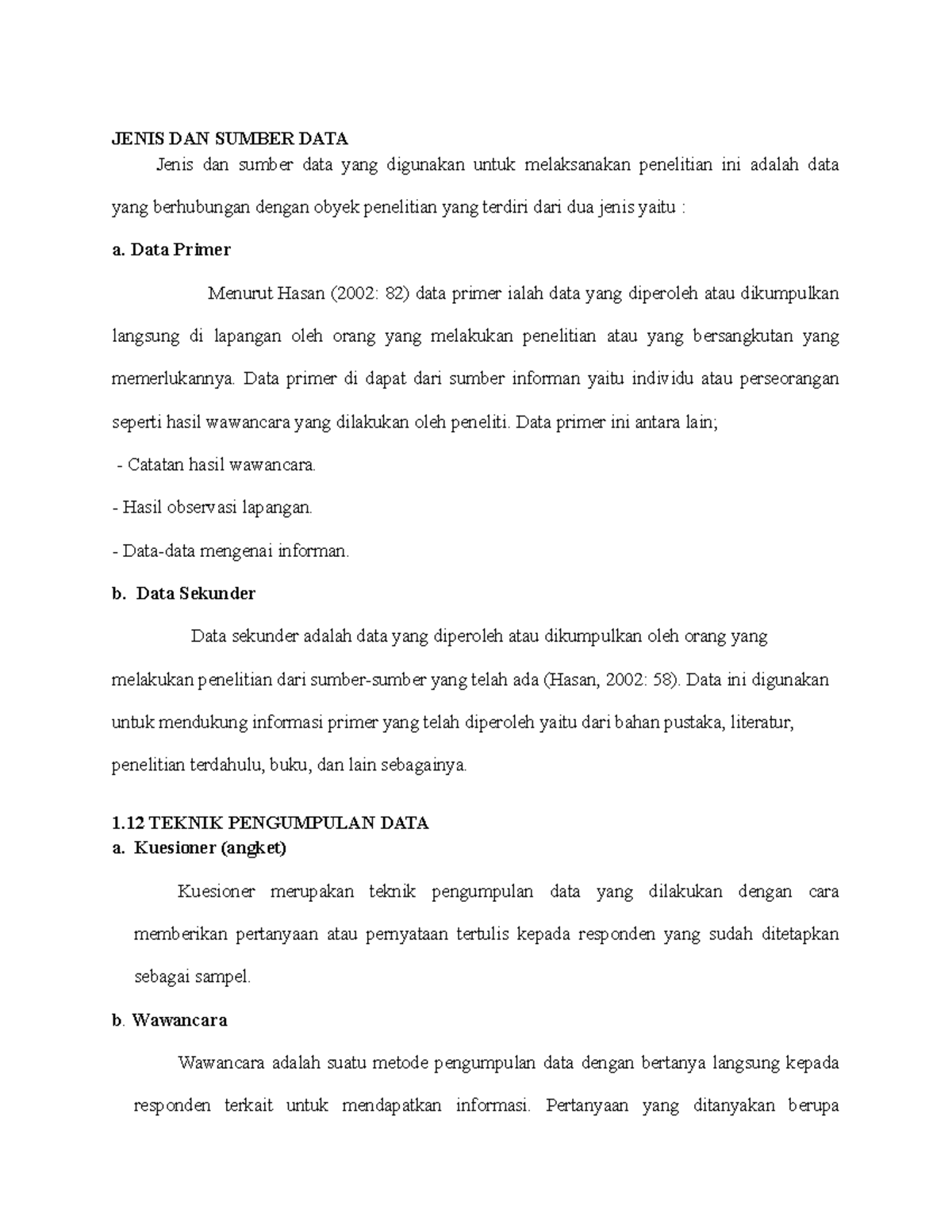 Jenis DAN Sumber DATA - JENIS DAN SUMBER DATA Jenis dan sumber data ...