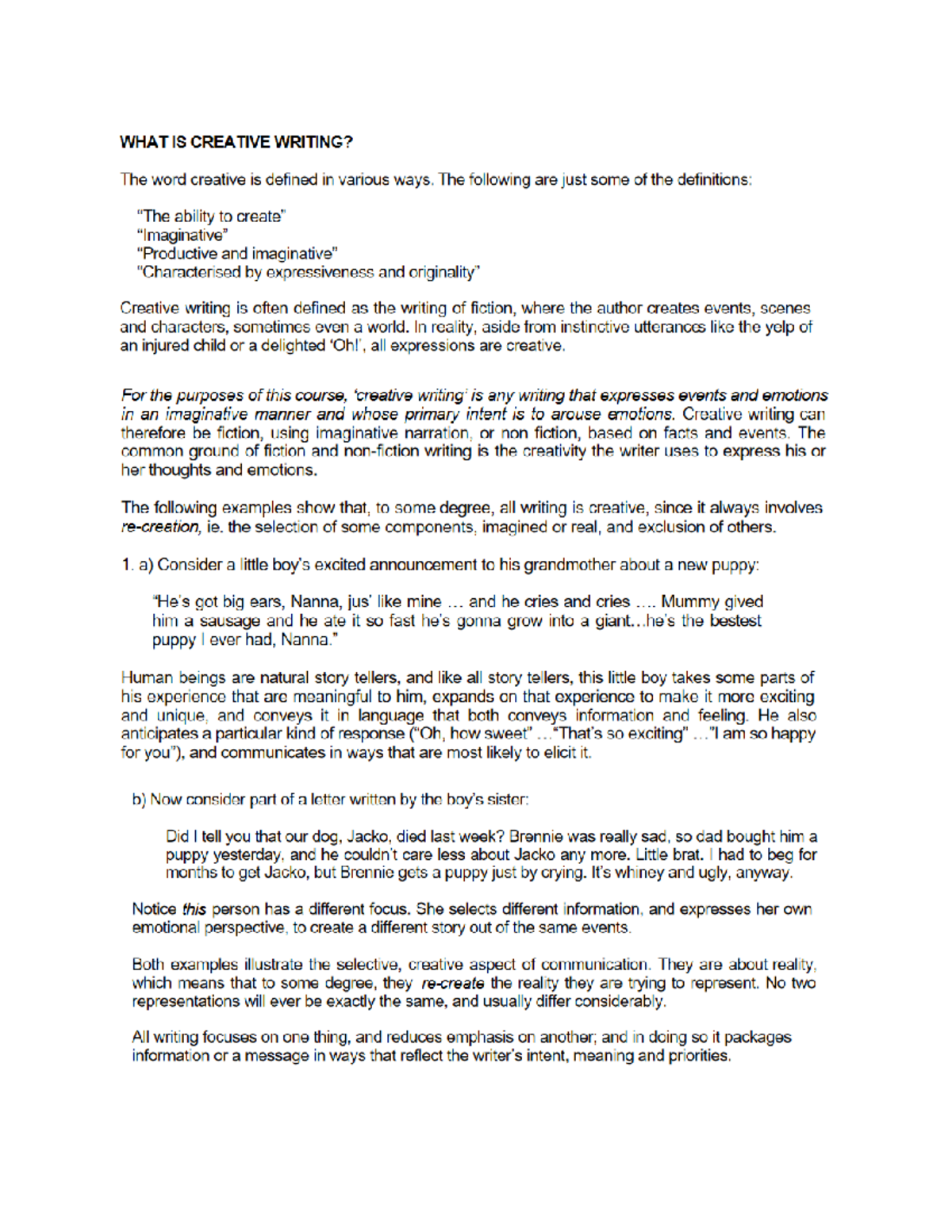 Creative Writing and Other Forms - English - Reference: acs.edu ...