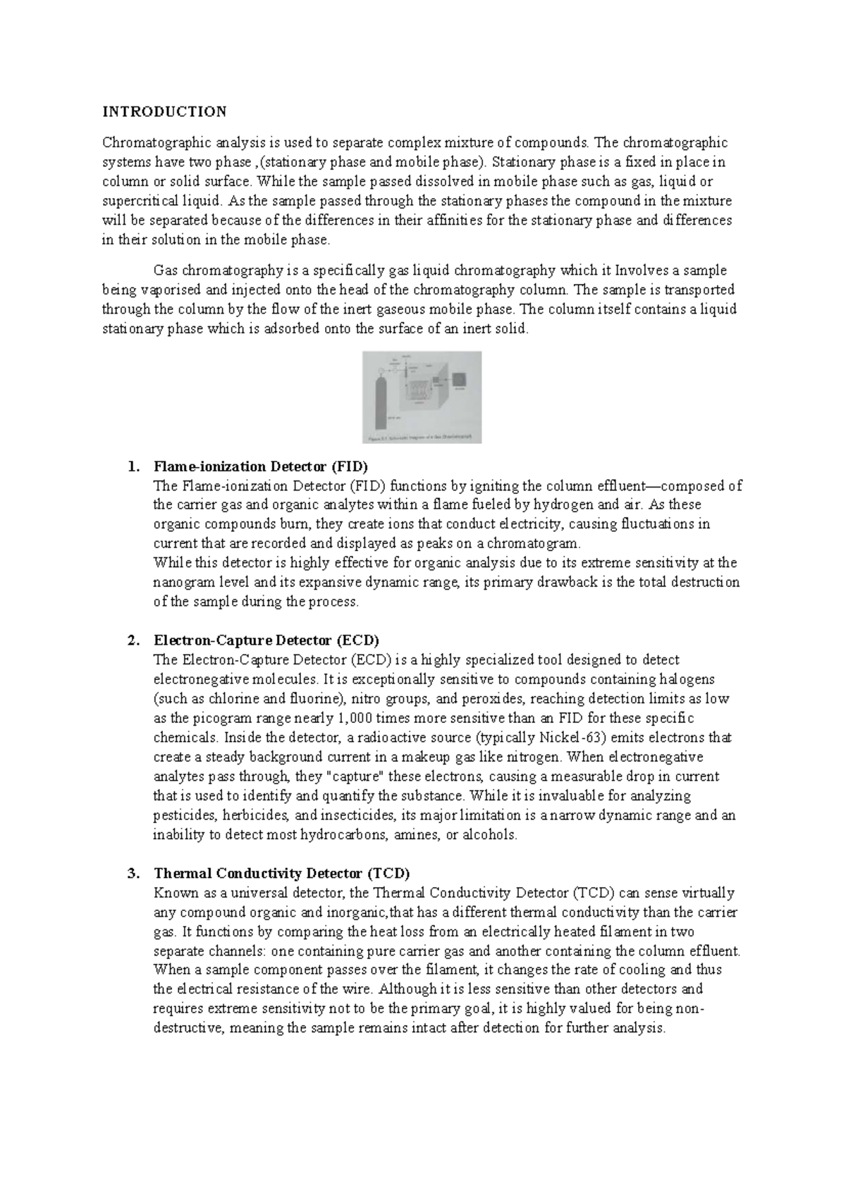 Introduction to Chromatographic Analysis - Exp 5 CHM260 - Studocu