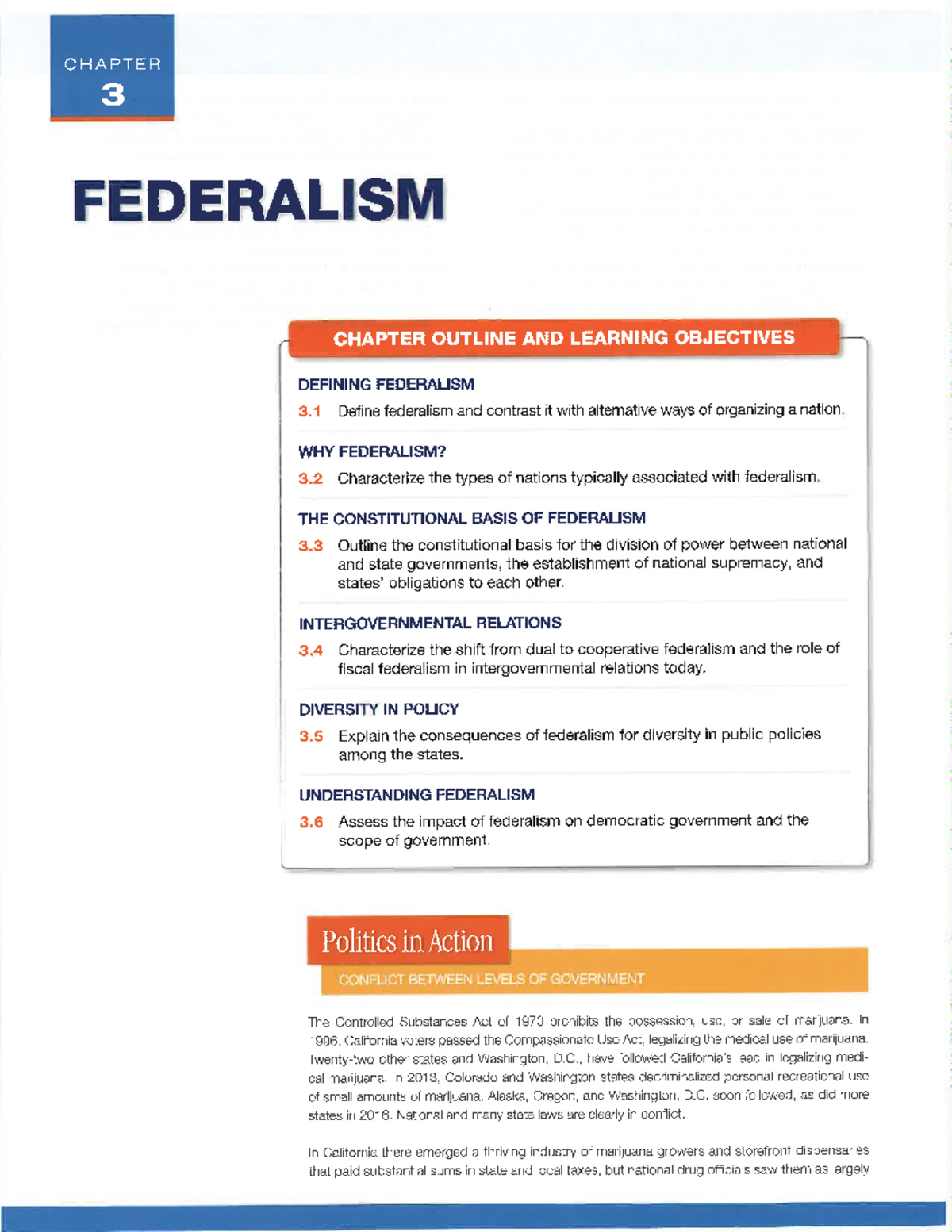 CHAPTER 3: FEDERALISM - OUTLINE AND LEARNING OBJECTIVES - Studocu