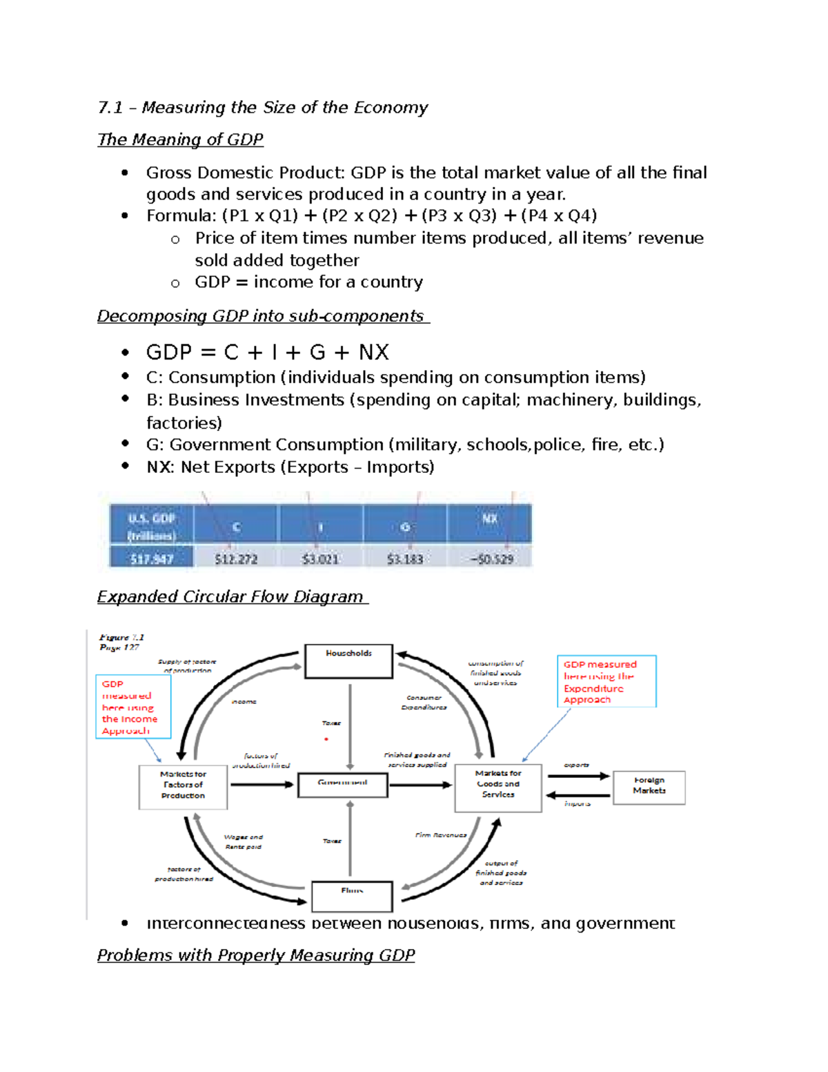 Chapter 7: GDP Measurement & Economic Growth Analysis (ECO 101) - Studocu