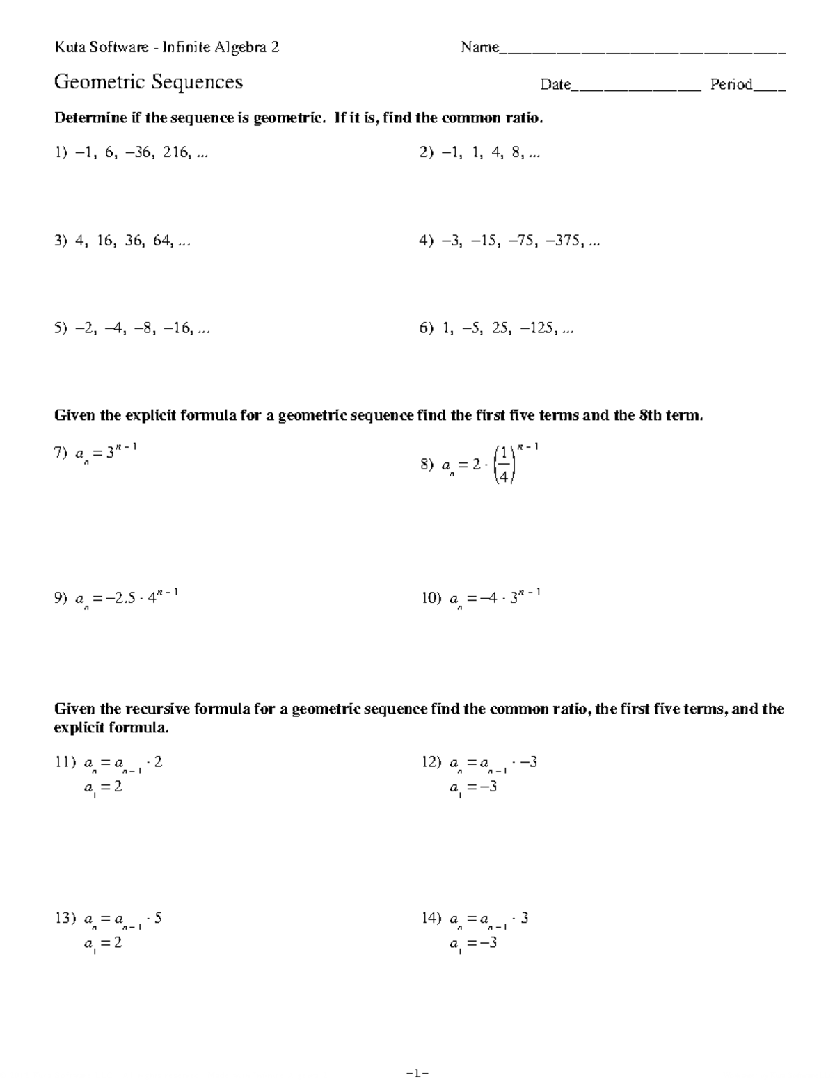 How to solve geometric sequence and series using formula abd techniques ...