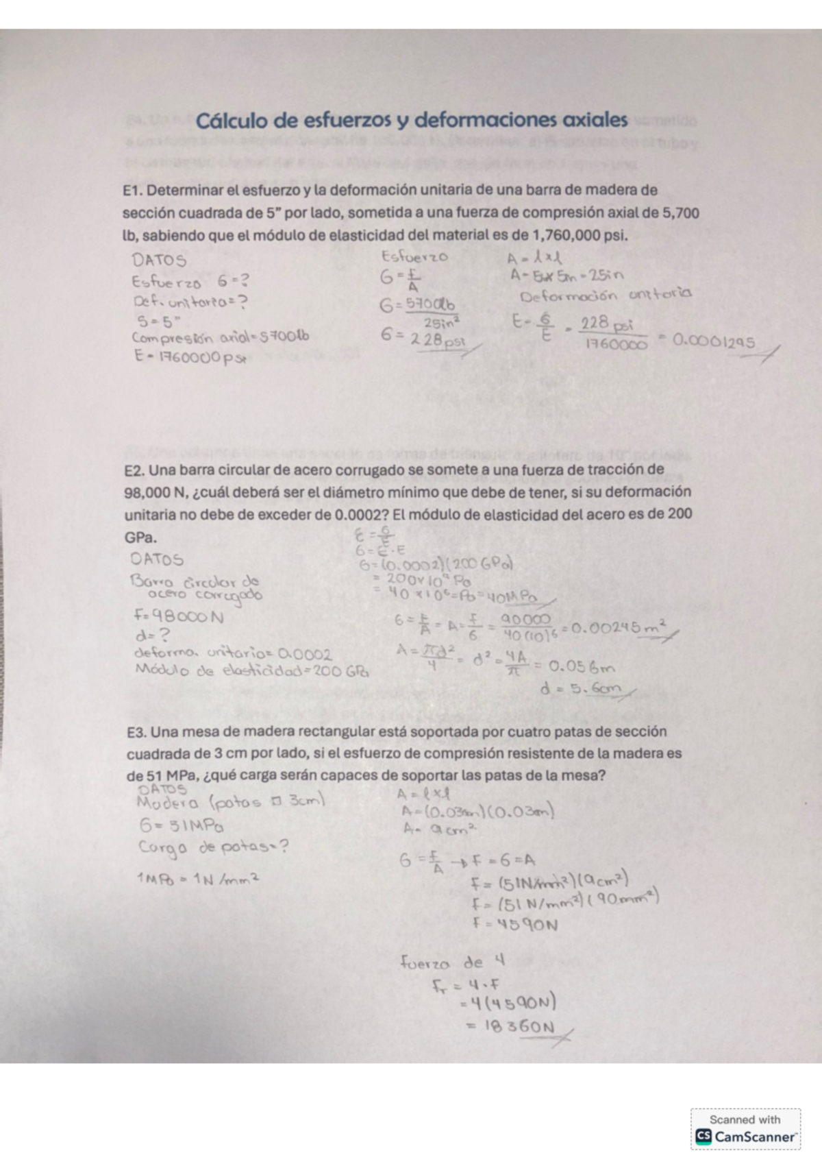Cálculo de Esfuerzos y Deformaciones Axiales en Estructuras - Studocu
