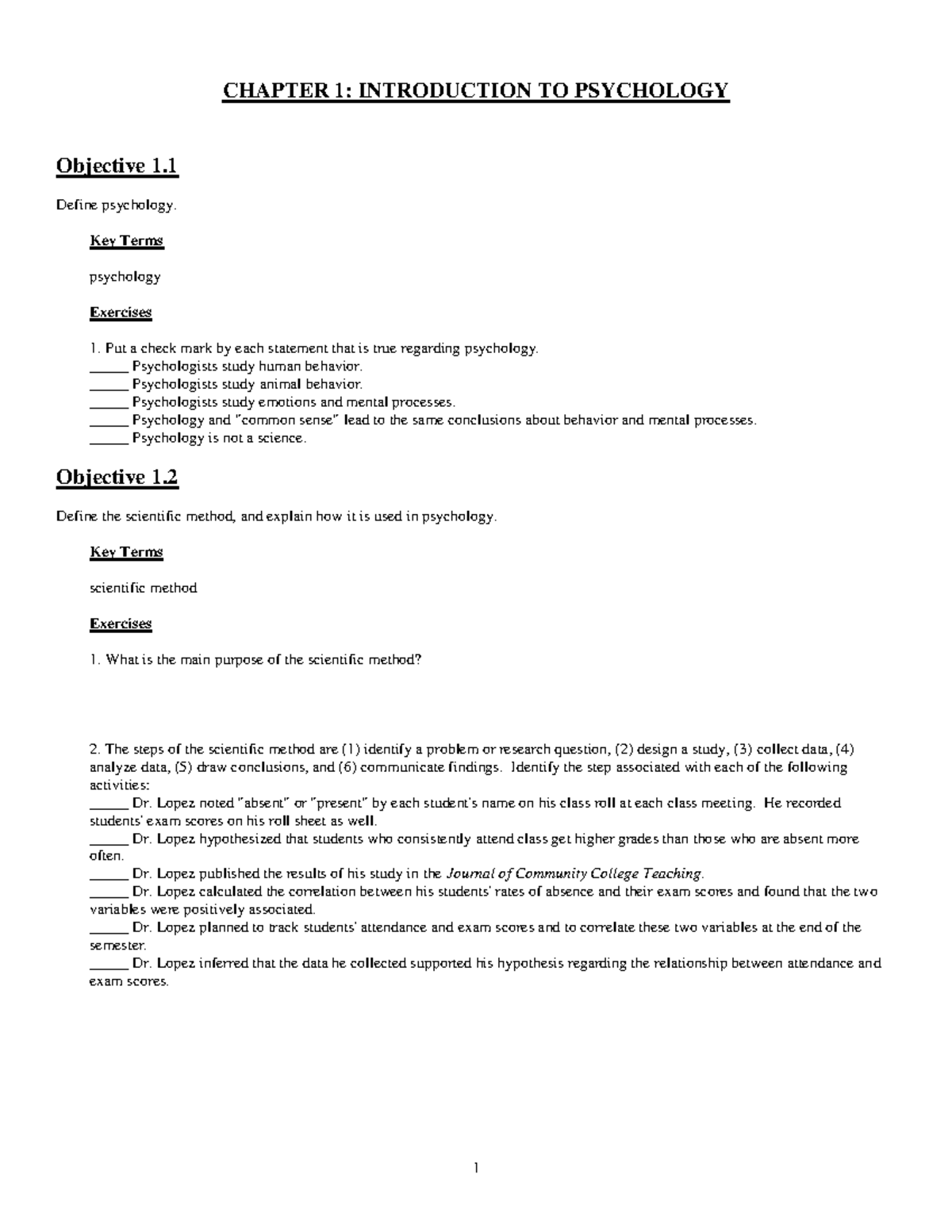 PSYC 2301 Final Exam Comprehensive Study Guide on Introduction to ...