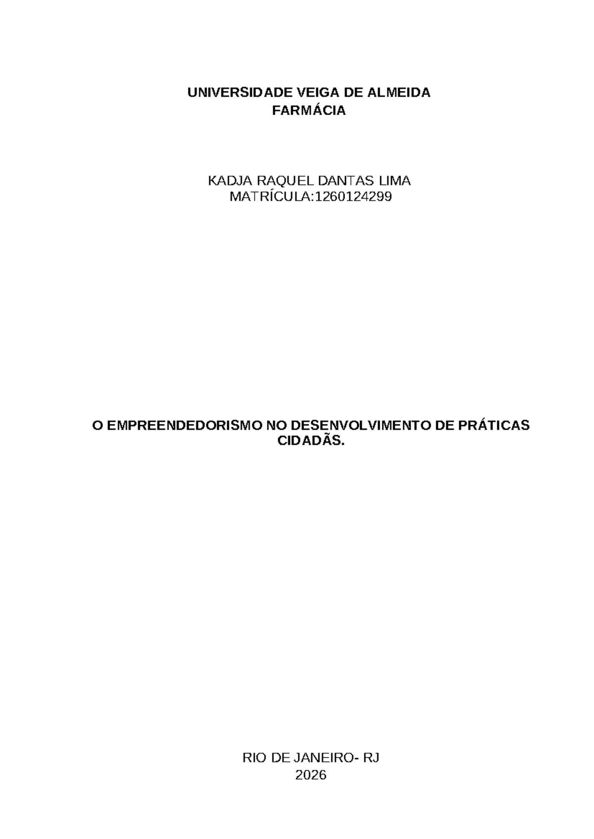 Resenha Crítica: O Empreendedorismo e Práticas Cidadãs - Trabalho 2 ...