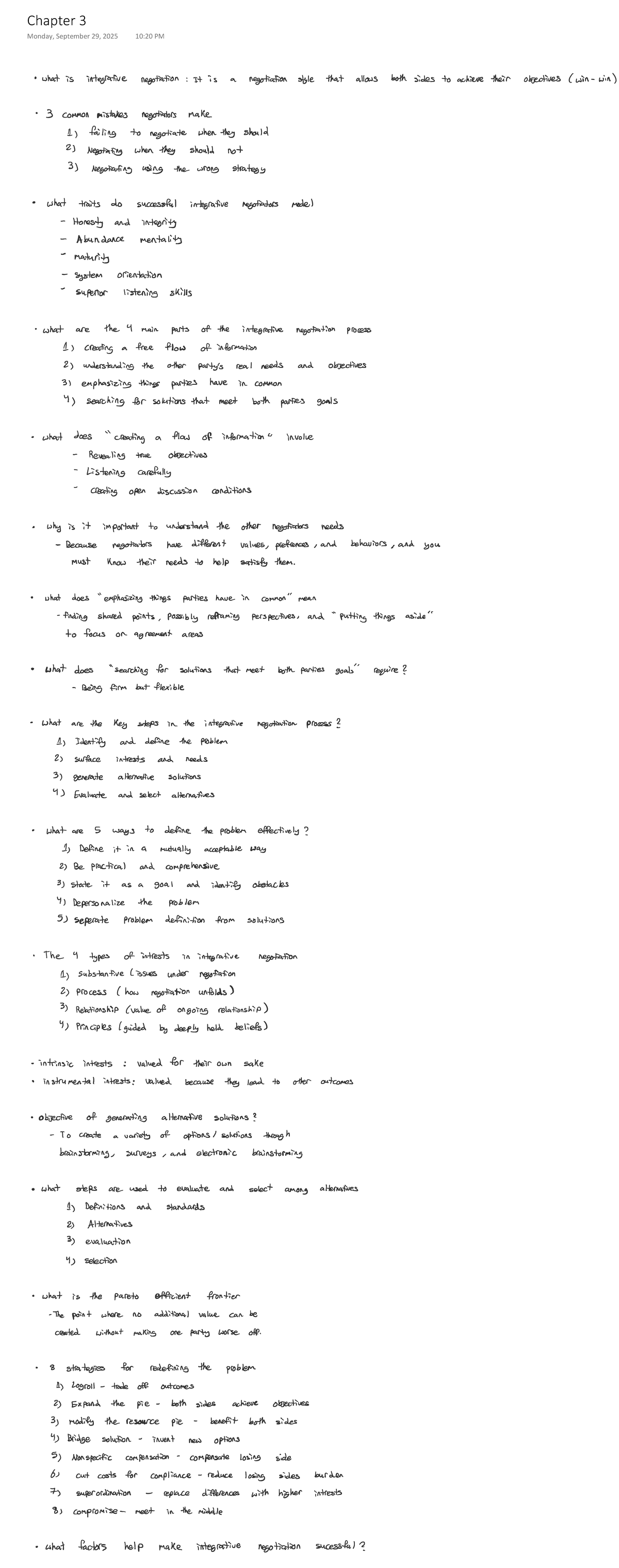 Chapter 3: Integrative Negotiation Strategies and Key Concepts - Studocu