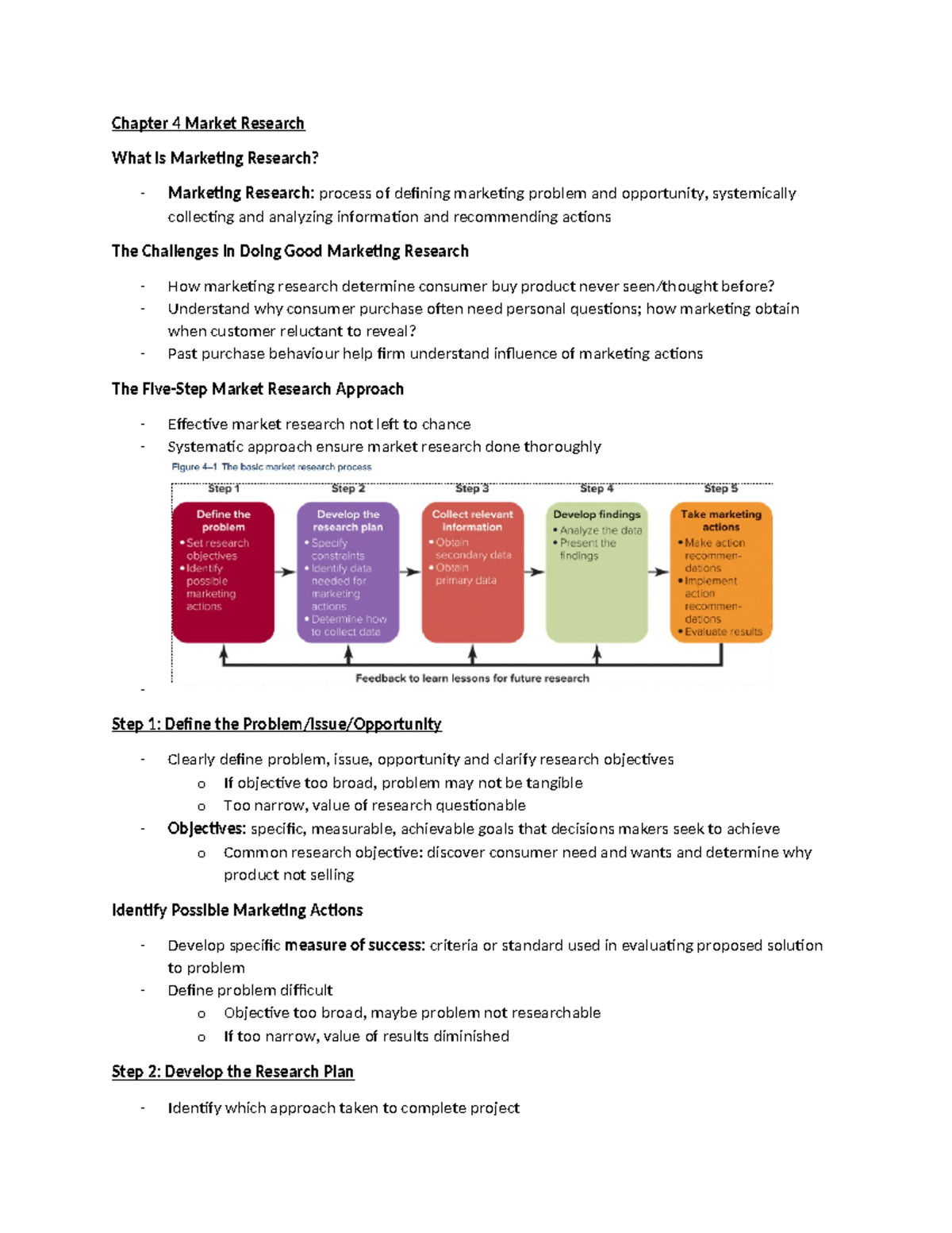 Chapter 4 (Midterm 2) - Chapter 4 Market Research What is Marketing ...