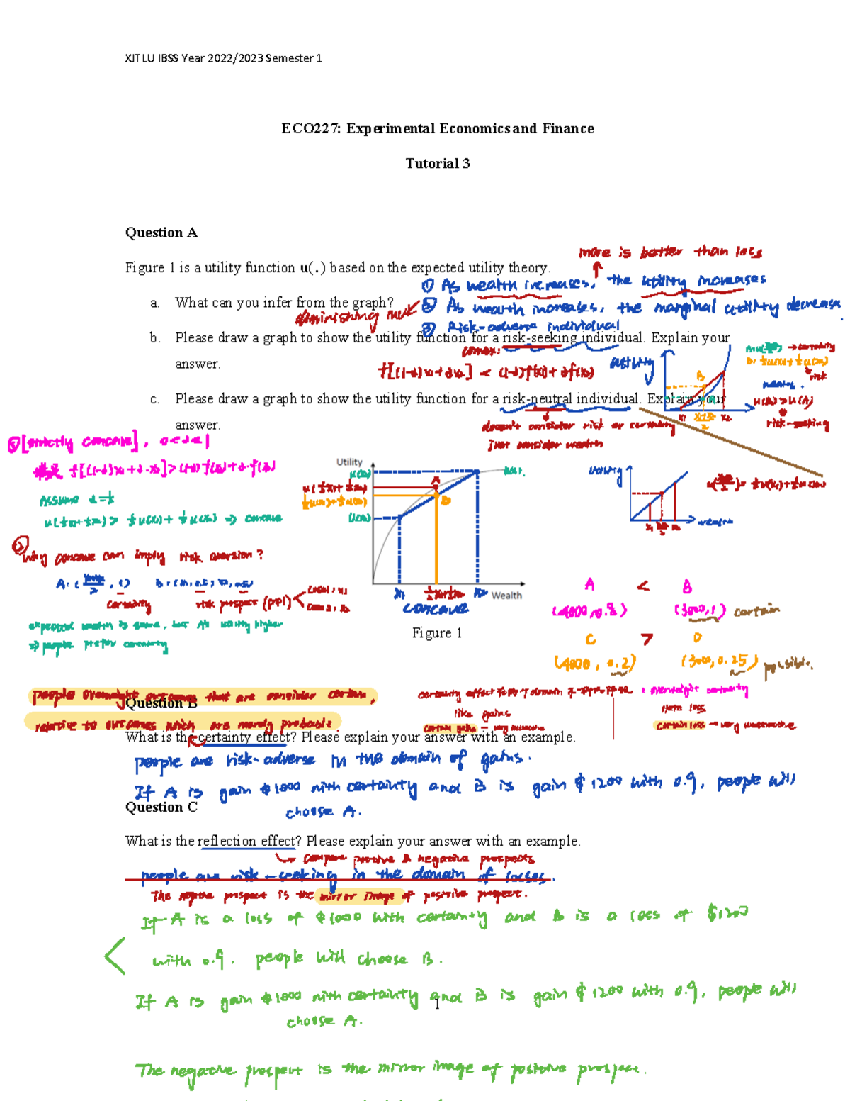 ECO227 Tutorial 3 - XJTLU IBSS Year 2022 /202 3 Semester 1 1 ECO 227 ...