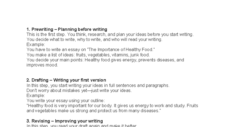 ENG 101: Prewriting, Drafting, and Revising Process Guide - Studocu