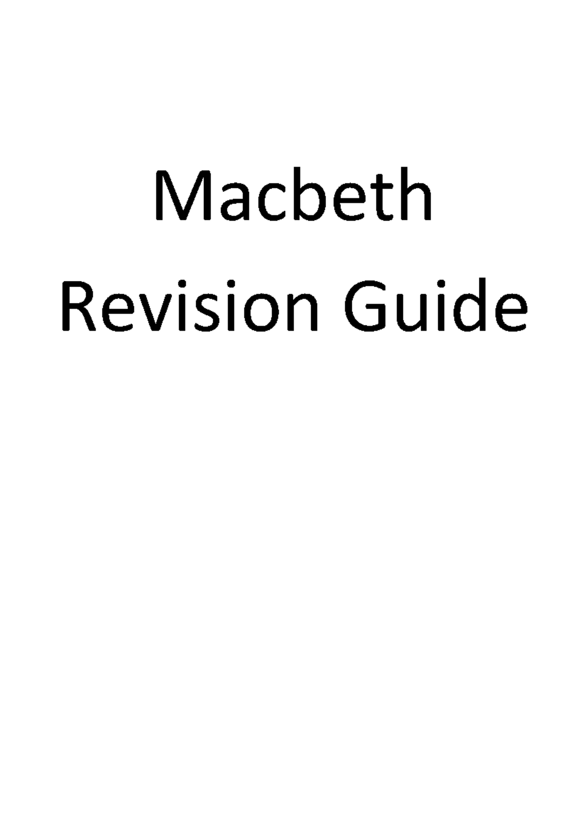 Macbeth Revision Guide: Key Themes, Characters & Analysis - Studeersnel