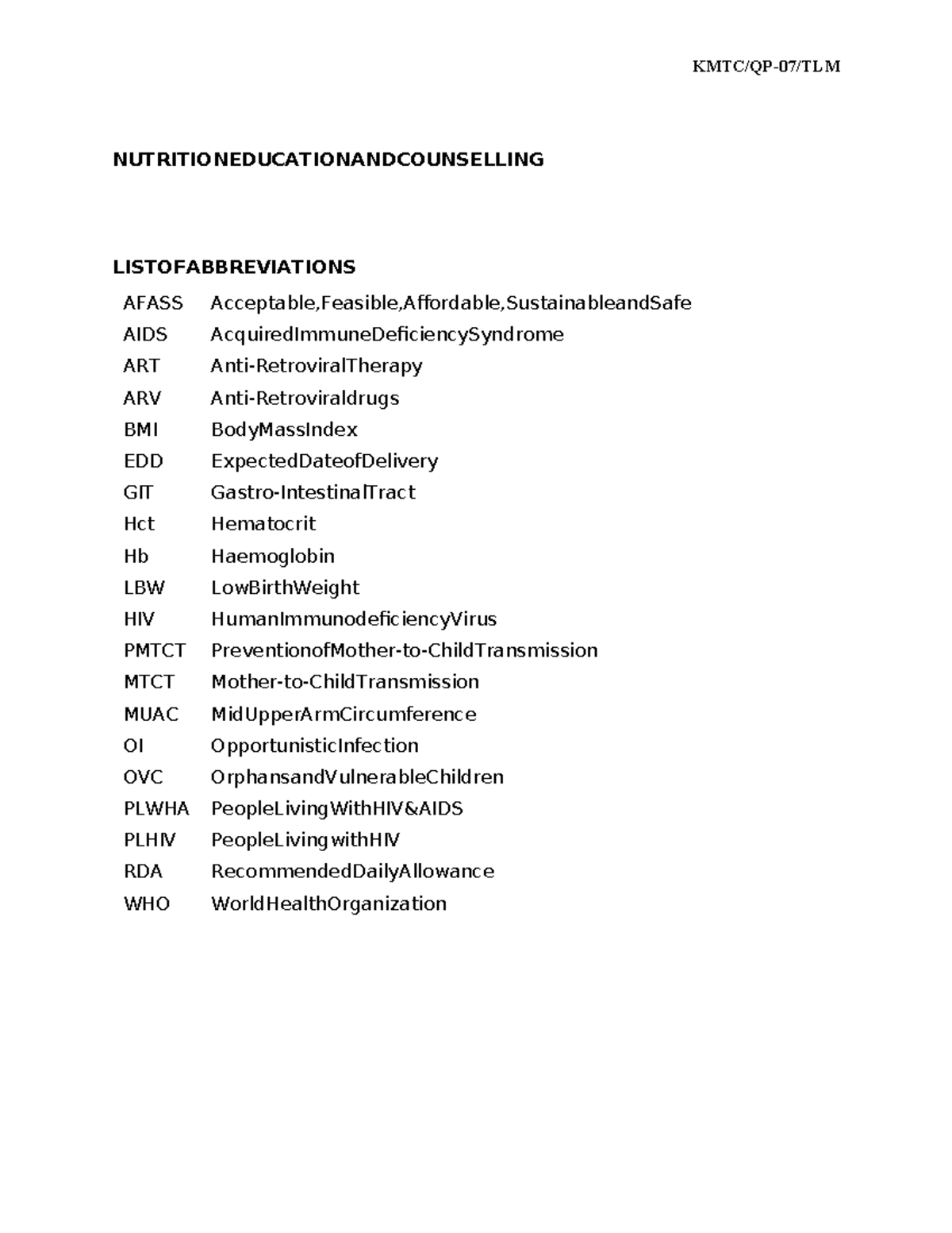 NUTR MNS0216 & PHN116: Nutrition Education & Counseling Module Overview ...
