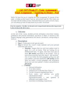 🔴 (AC-S12) Week 12 - Task: Assignment – What's their daily routine ...