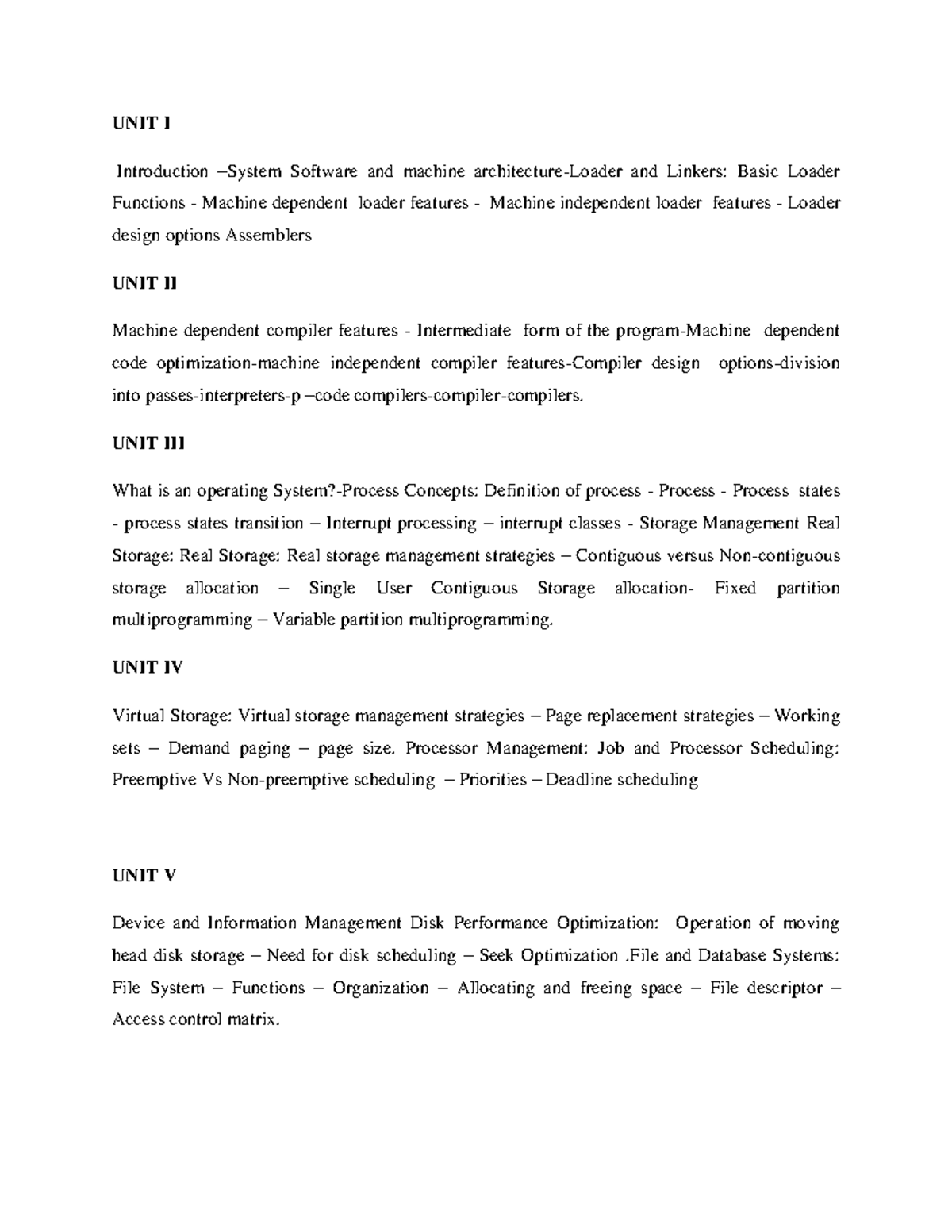 SS&OS Lecture Notes: System Software and Operating Systems Overview ...