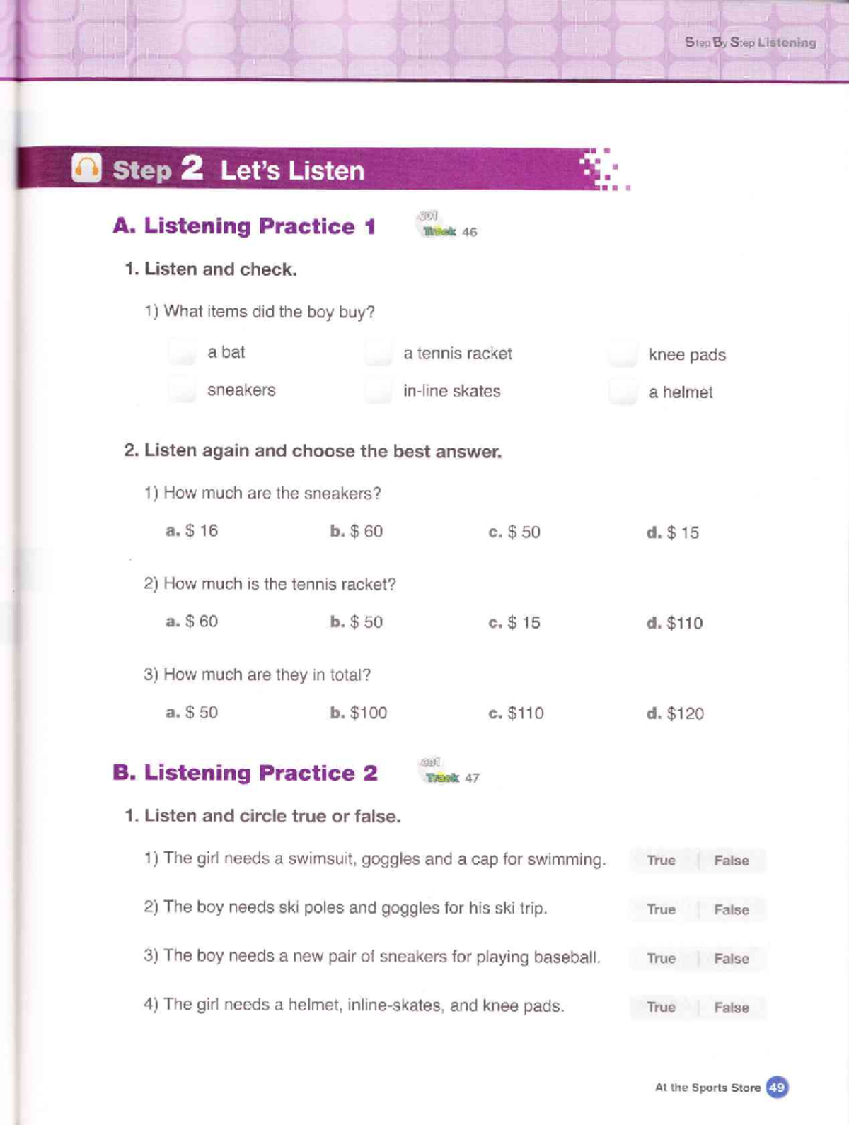 Listening Practice: Step by Step Book 2 (tElrl 46) - Studocu