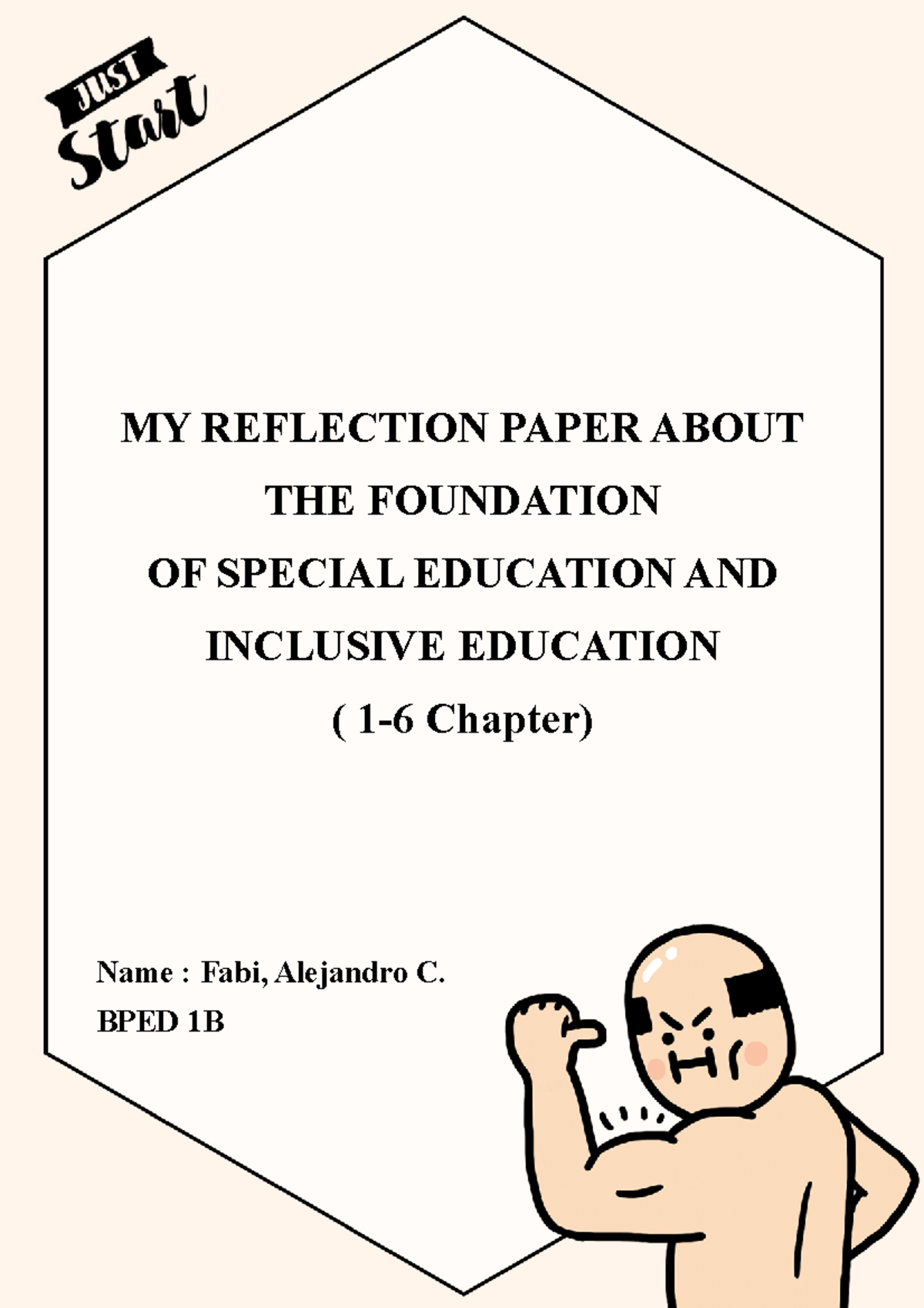 Reflection Paper on Special Education & Inclusive Ed (BPED 1B) - Studocu