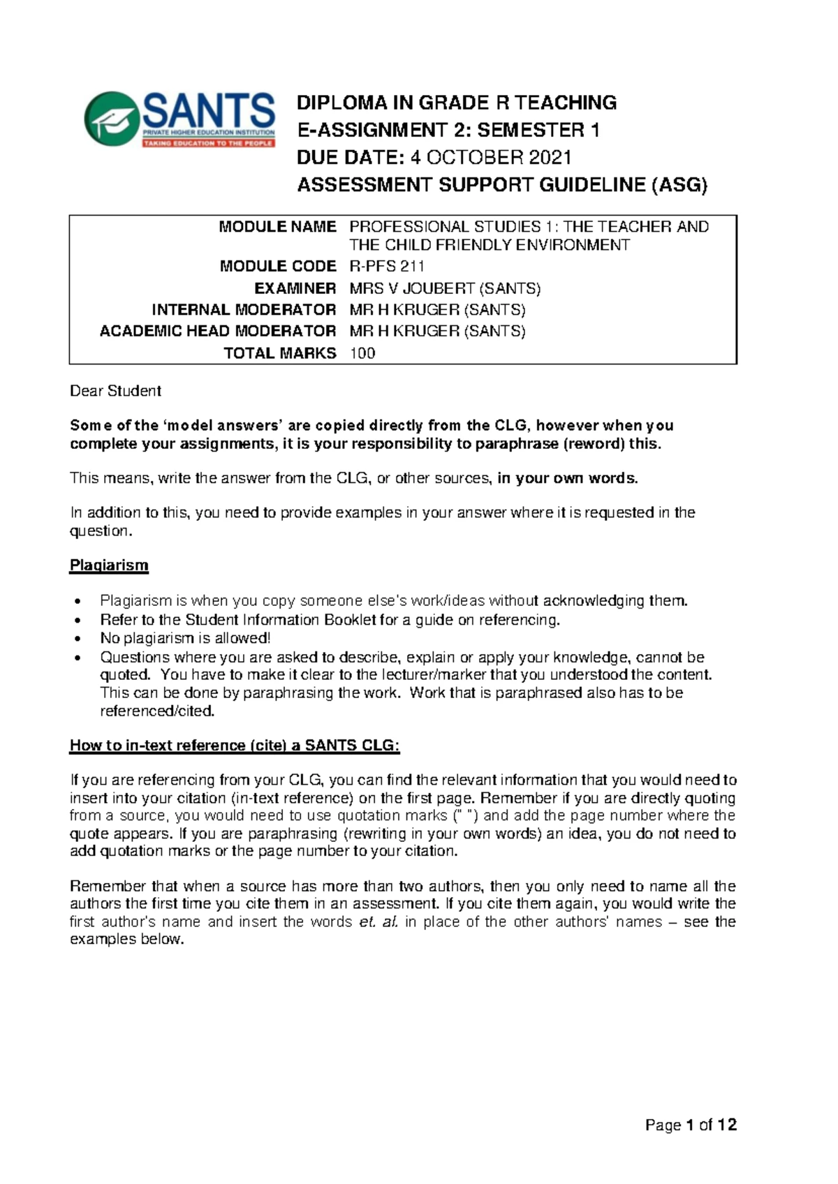 LIFE- Skills- Lesson- Plans- Grade-2-WEEK-1-1 - Foundation Phase Weekly ...