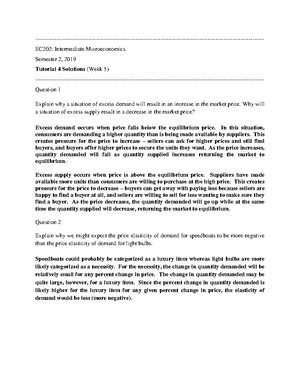 EC311 Tutorial 4 and 5 - notes - EC311 – TUTORIAL 4 AND 5 Question 1 ...