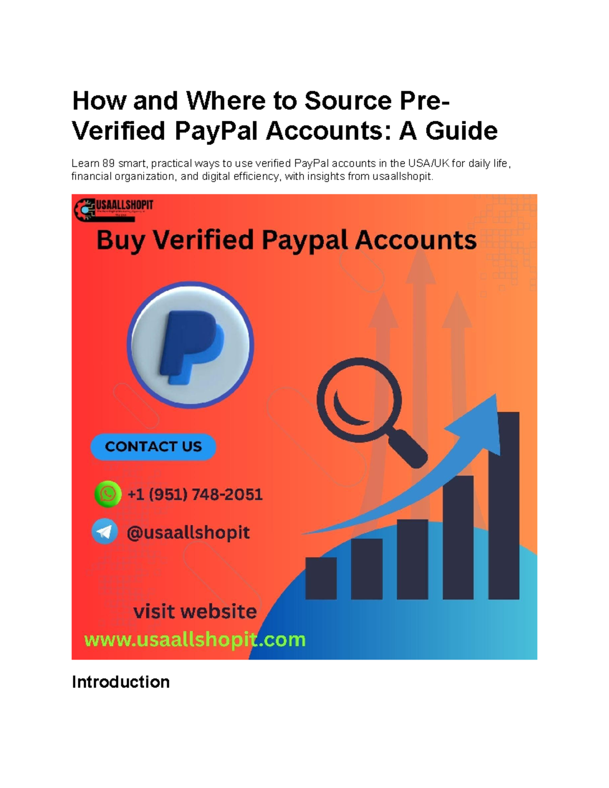 Guide to Effectively Use Verified PayPal Accounts: Tips & Insights ...