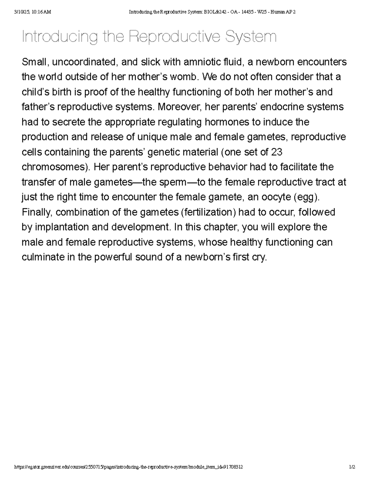 Introducing the Reproductive System: BIOL&242 - Human Anatomy ...