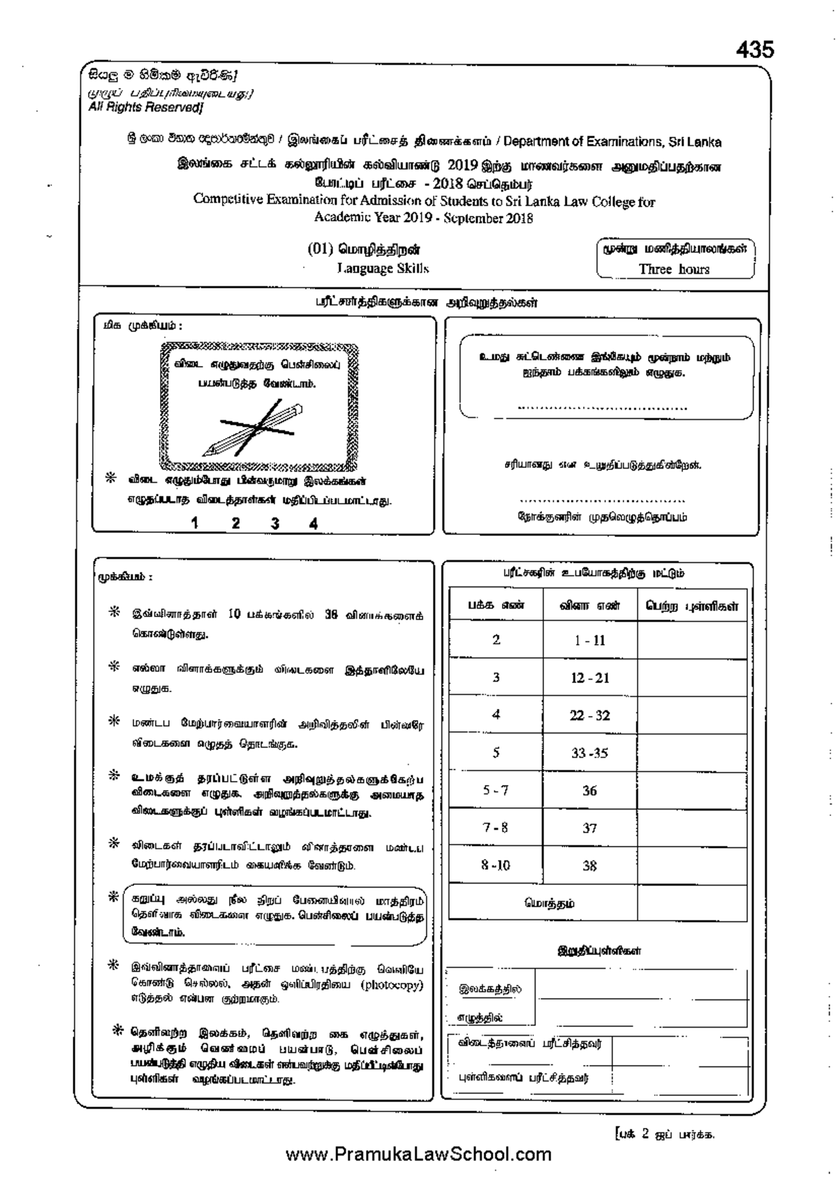 LL 435 Tamil Language Skills Notes (2018) - Studocu
