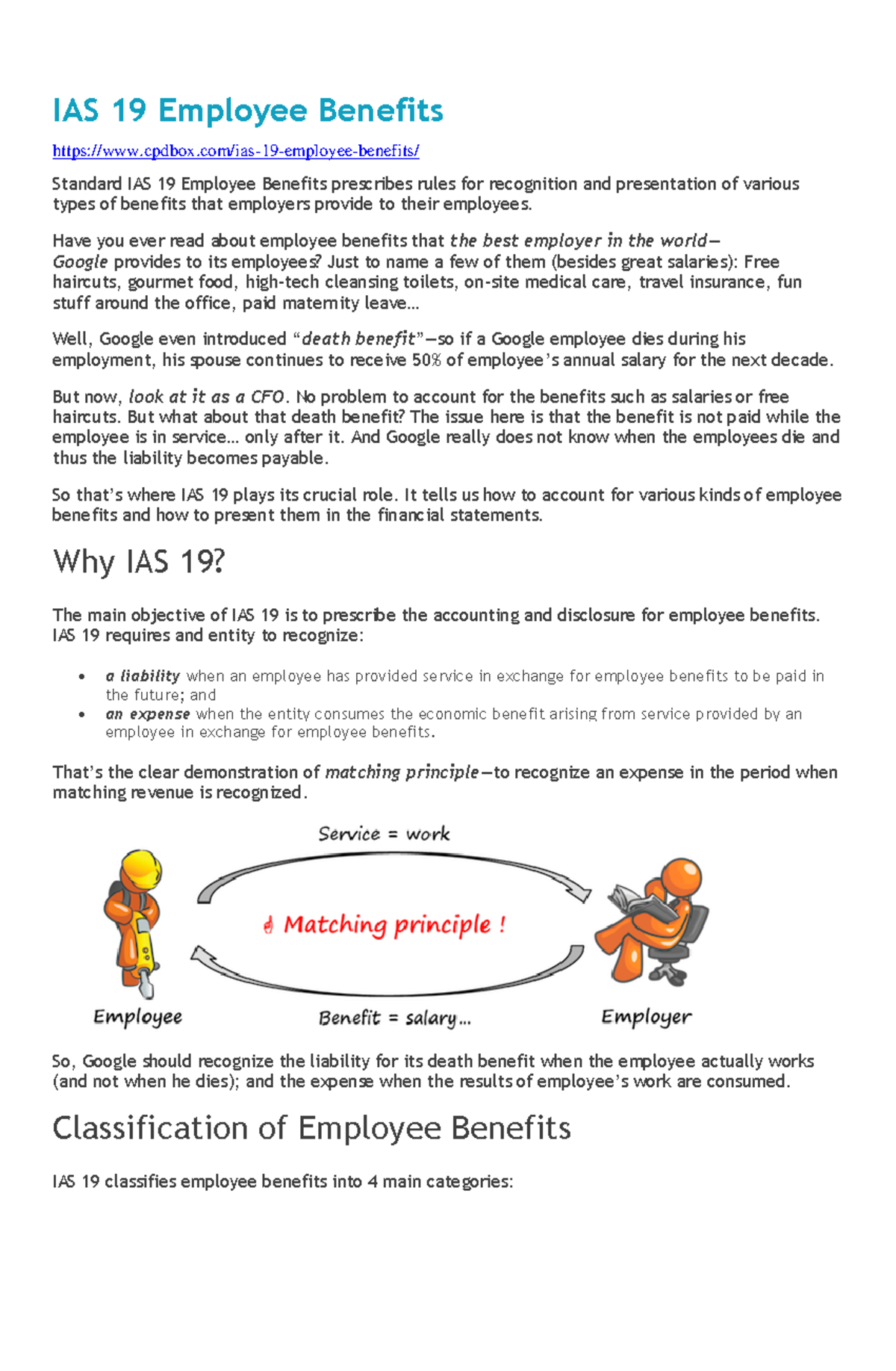 IAS 19 Employee Benefits (IFRS Box) - IAS 19 Employee Benefits cpdbox ...
