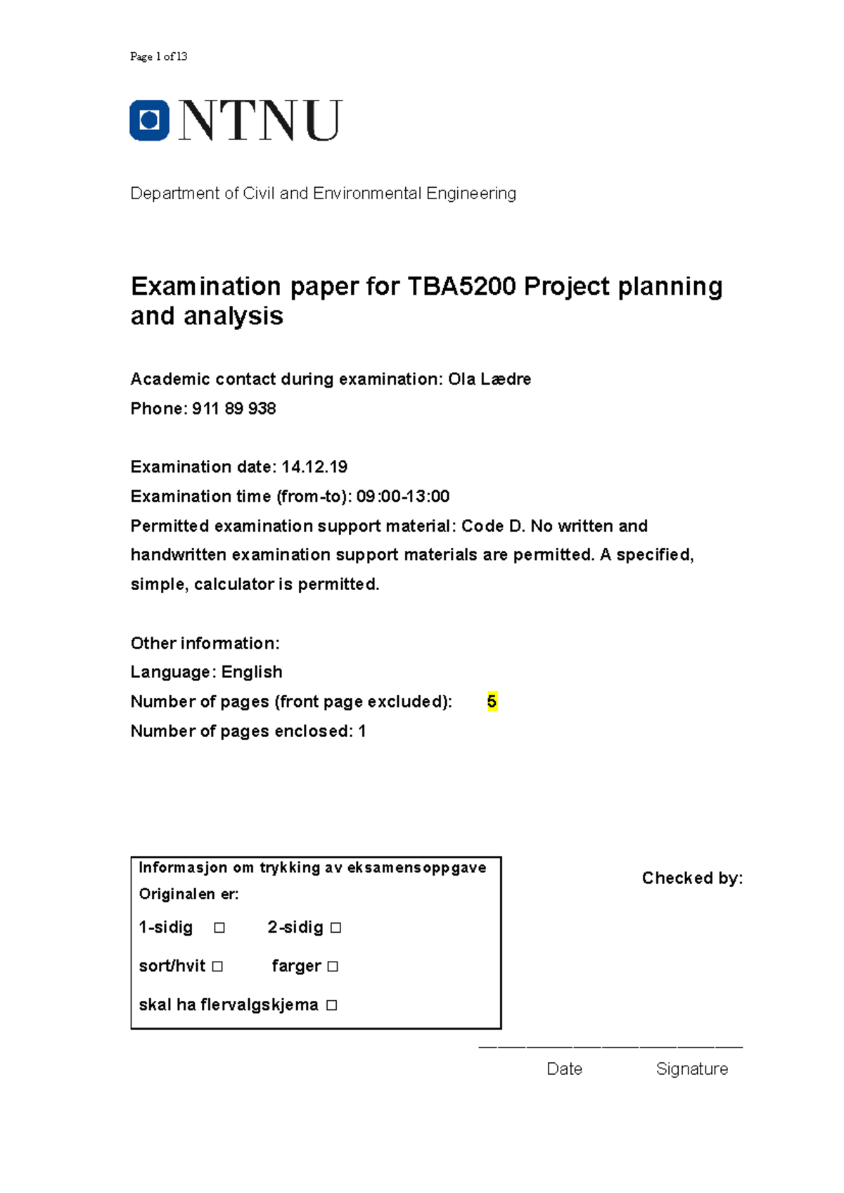 Exam TBA5200 PPA Ver2 2019 with suggested solution - Department of ...