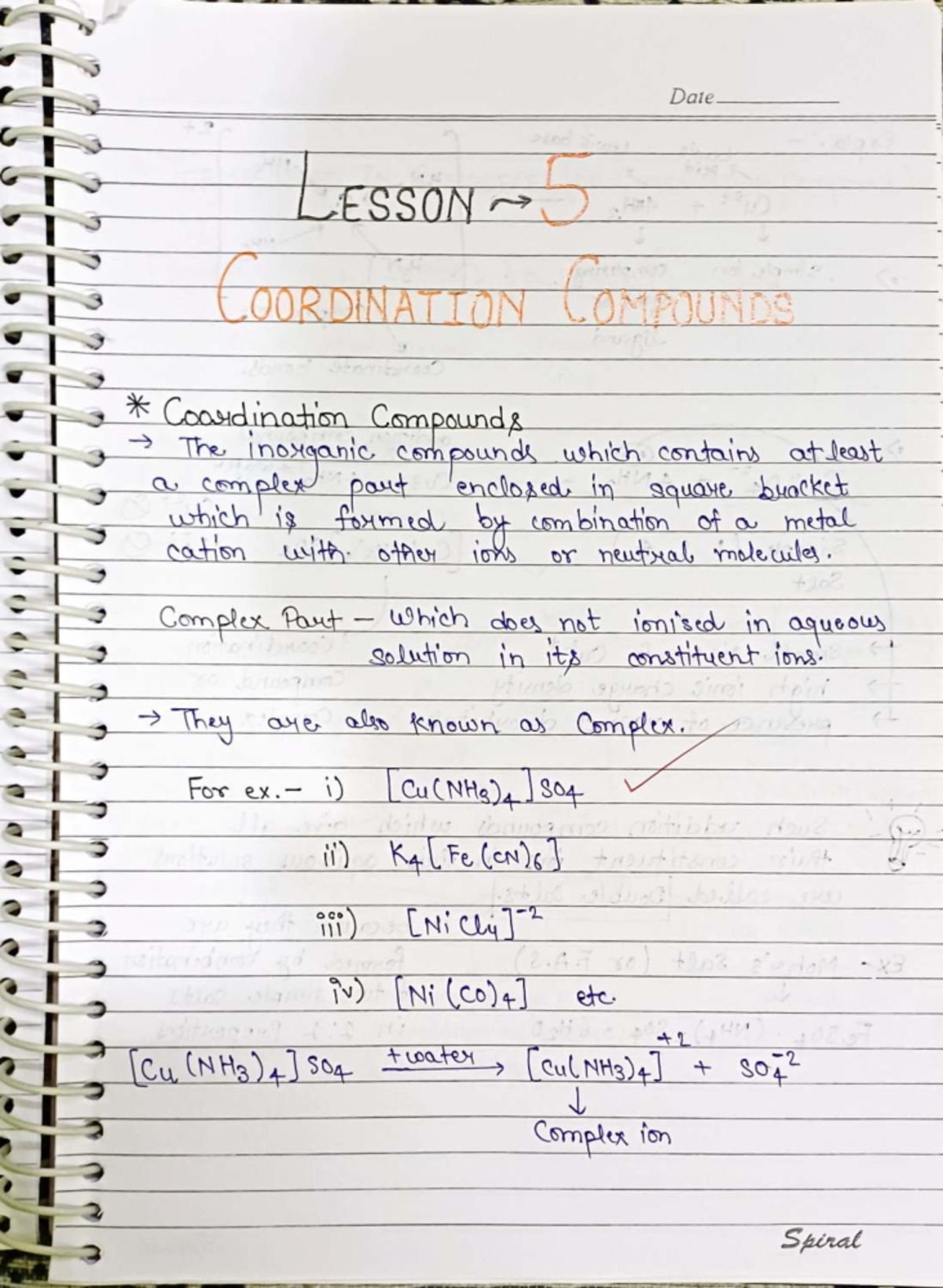 Chapter 5: Coordination Compounds - Key Concepts and Terms - Studocu