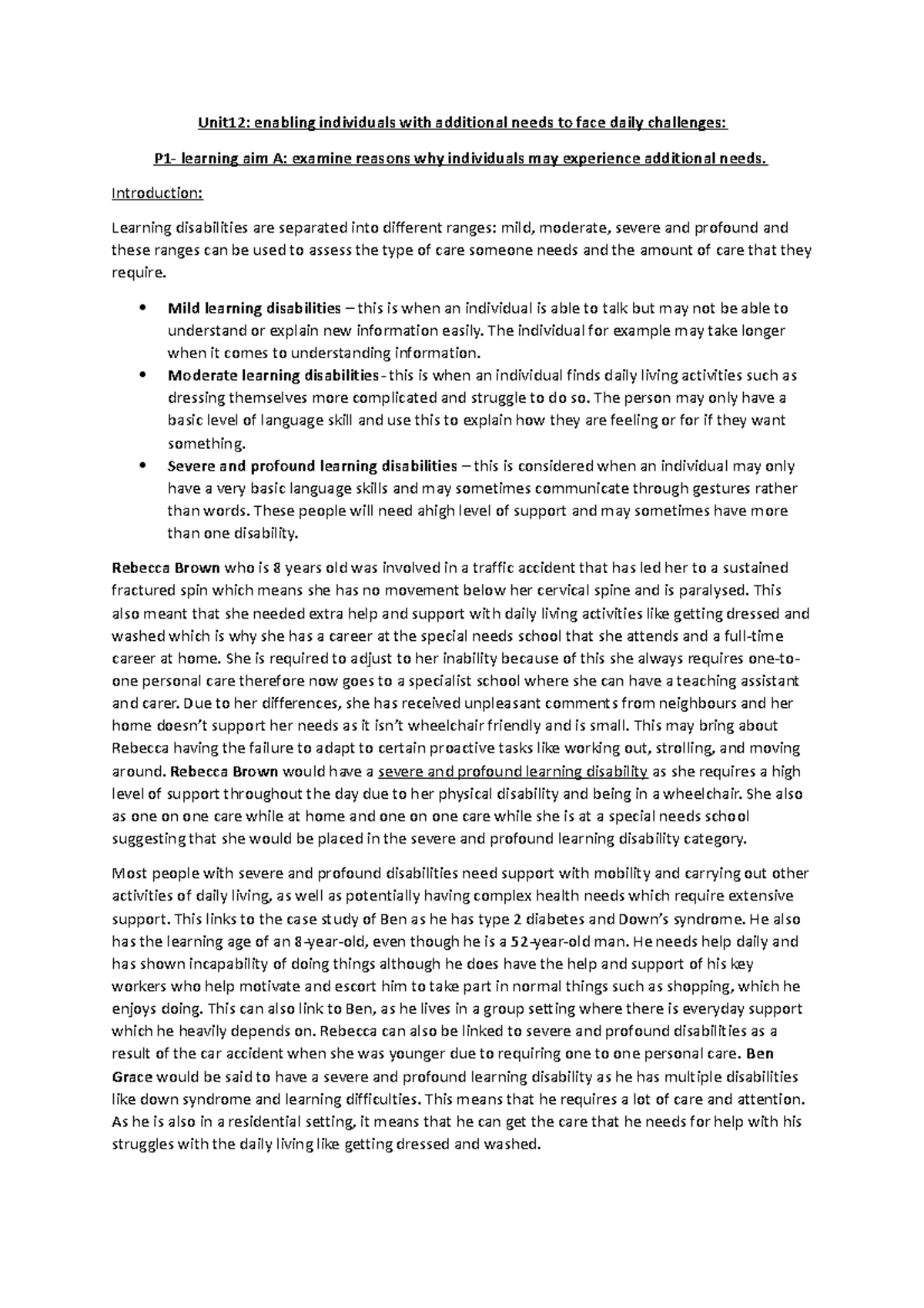 Task1. - Copy - work - Unit12: enabling individuals with additional needs to face daily ...