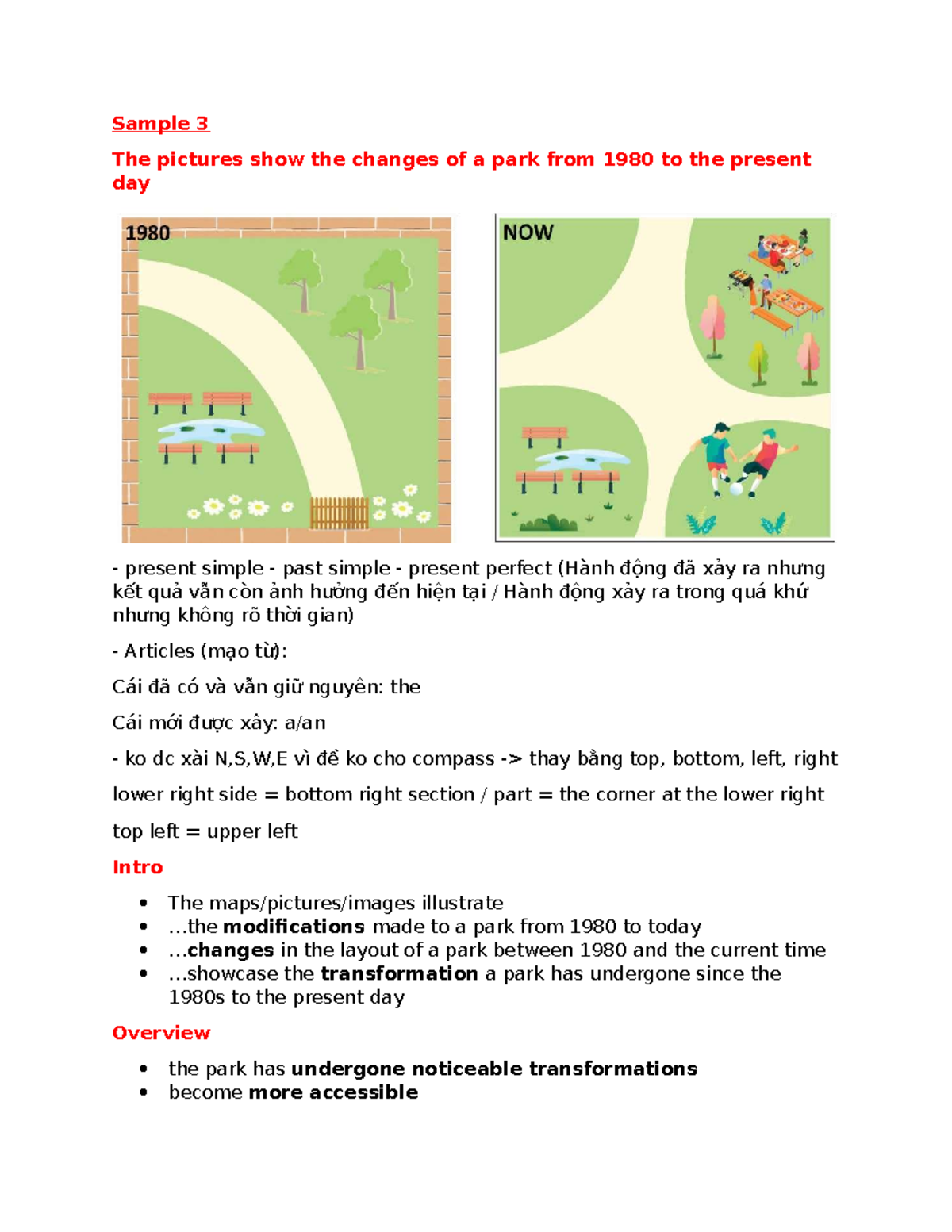 Transformations of a Park from 1980 to Present: A Study - Studocu