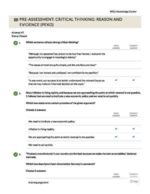 Critical Thinking- Reason and Evidence Key Terms - D265- Critical ...