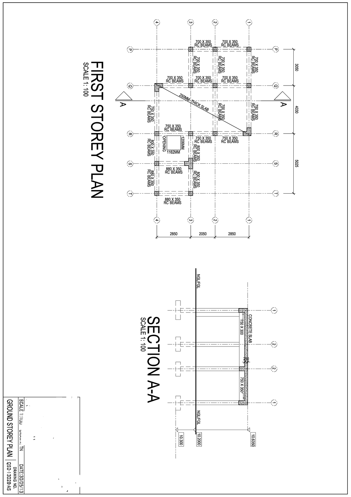 3050 4030 5025 RC Beams & Slab Drawing - Question 11 - Studocu