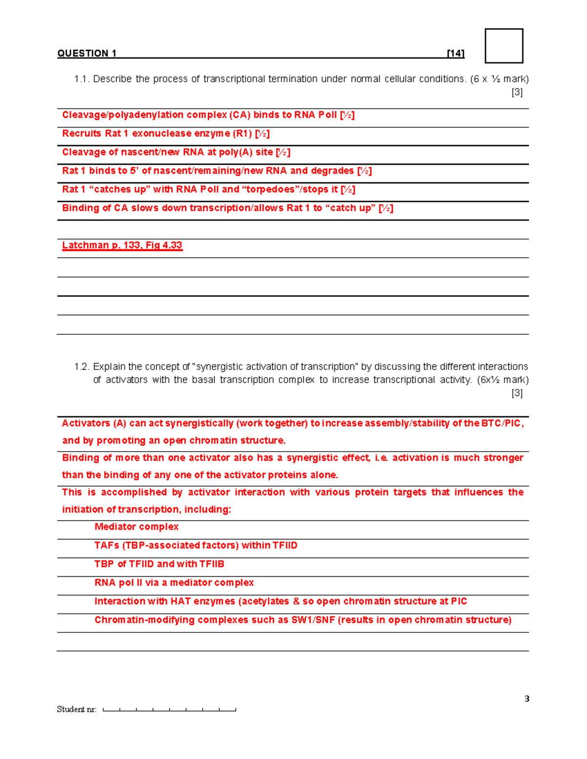 GTS 351 - Sick Test 2 Memo - 2024 - Practice Paper Solutions - Studocu