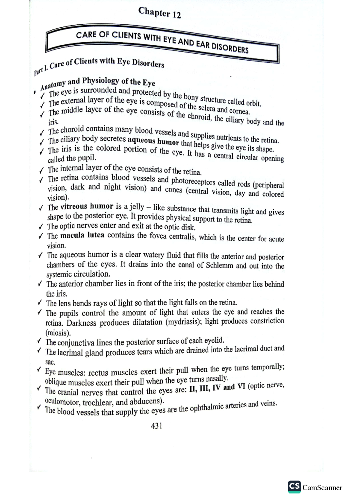 Chapter 12: Eye and Ear Disorders - Client Care & Assessment Strategies ...