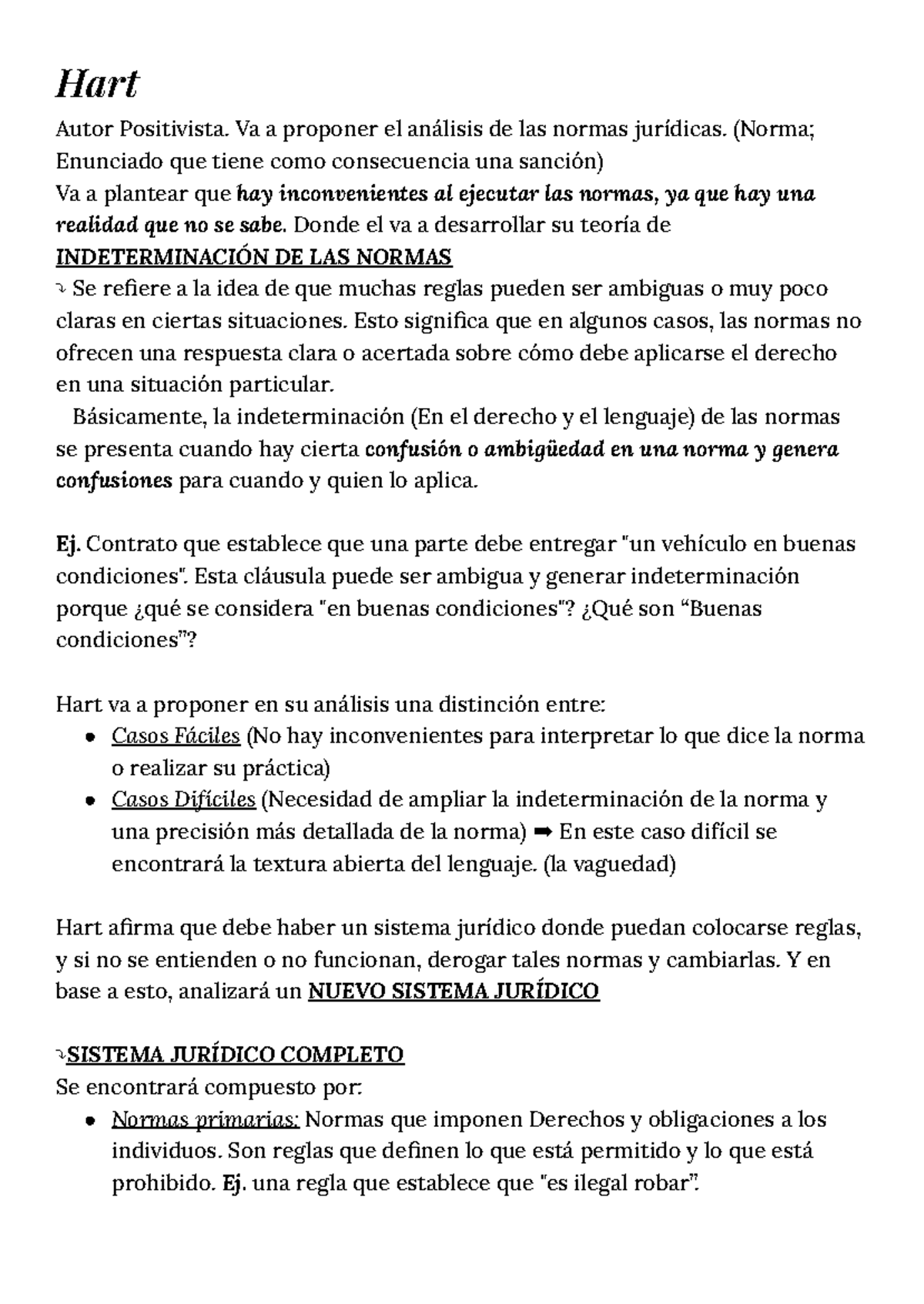 Resumen del 1er Parcial TGD: Teoría de Hart y Críticas Jurídicas - Studocu