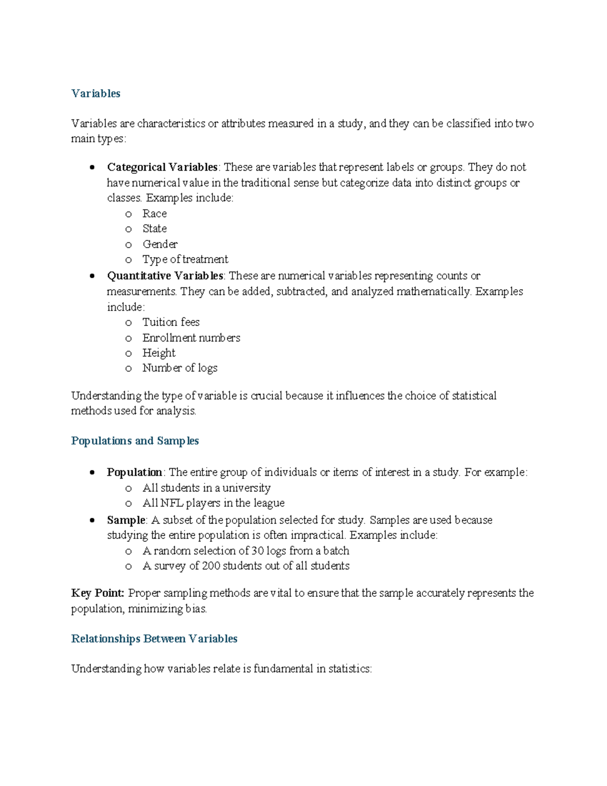 Comprehensive Guide to Introductory Statistics Concepts (STAT 101 ...