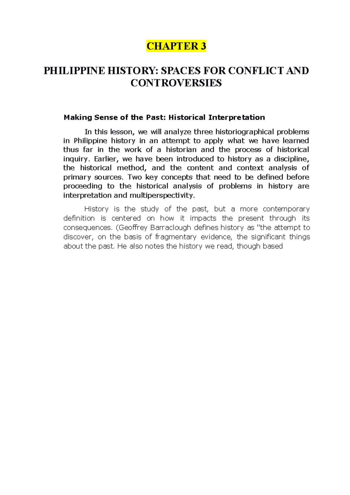 Chapter 3: Historical Interpretation & Multiperspectivity in PH History ...